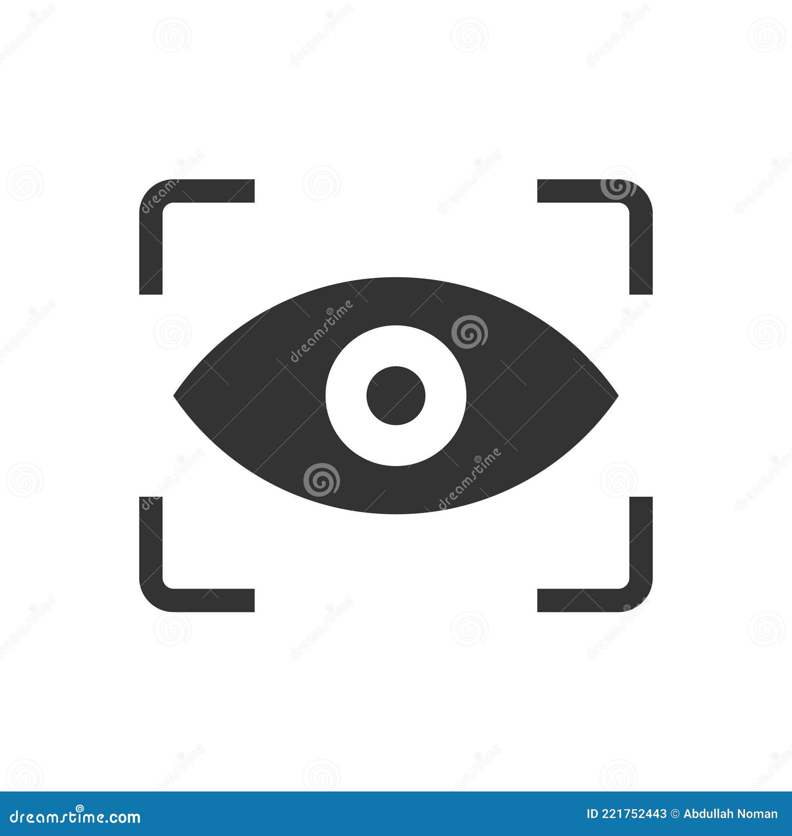 Eye detection icon stock vector. Illustration of interface - 221752443