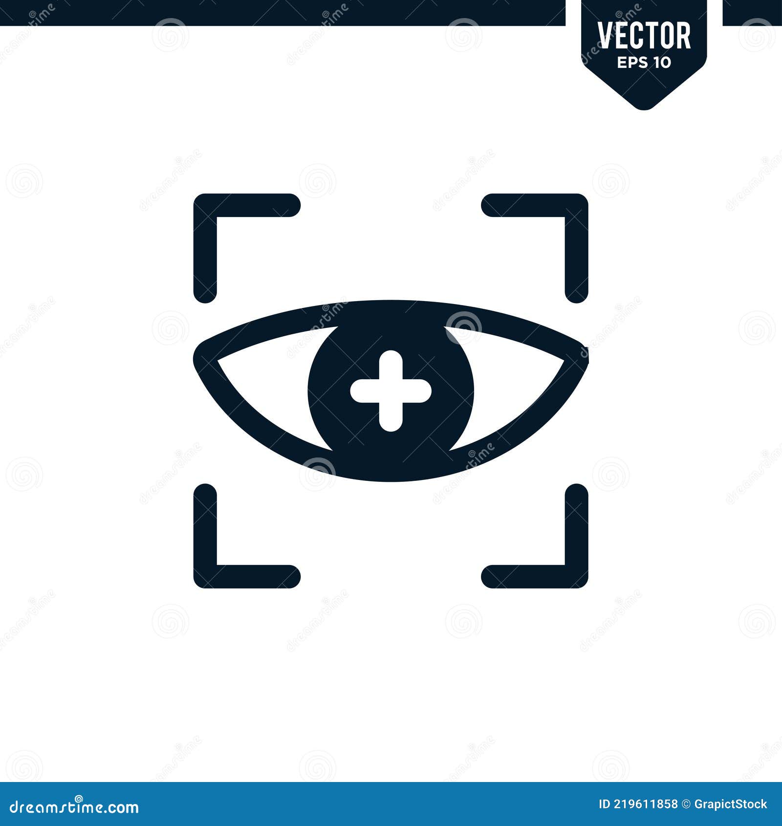 Eye Detection or Eye Recognition Icon Stock Vector - Illustration of ...