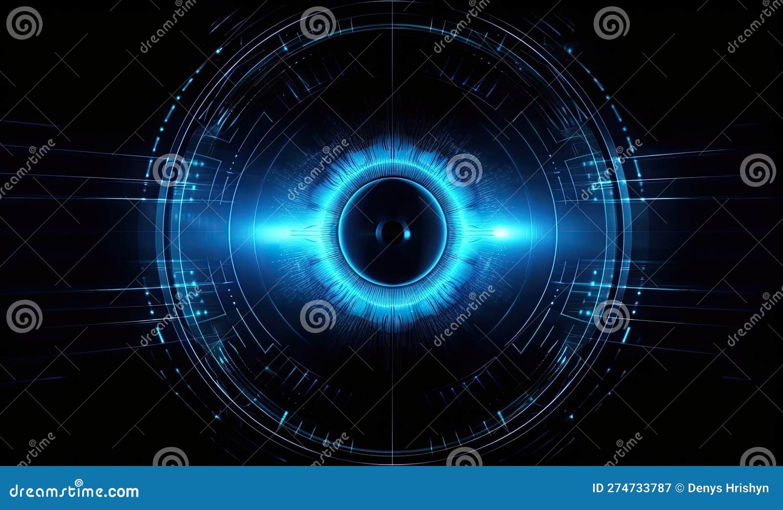 Eye with Digital Pattern. Scanning for Personality Identification Stock ...