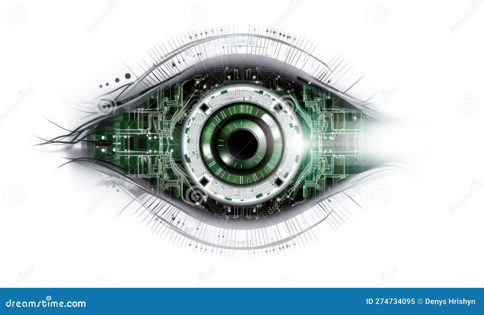 Eye with Digital Pattern. Scanning for Personality Identification Stock ...