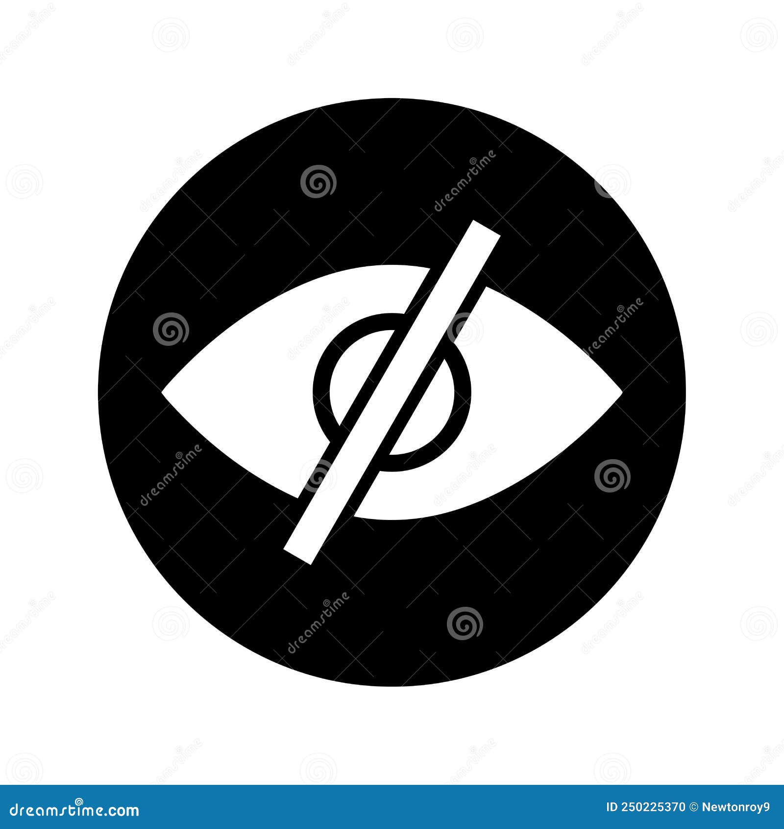 Disable Eye Hide Outline Icon. Signs And Symbols Can Be Used For Web ...