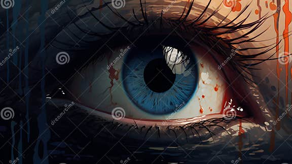 An Eye Distorted by War stock photo. Image of color - 307062986