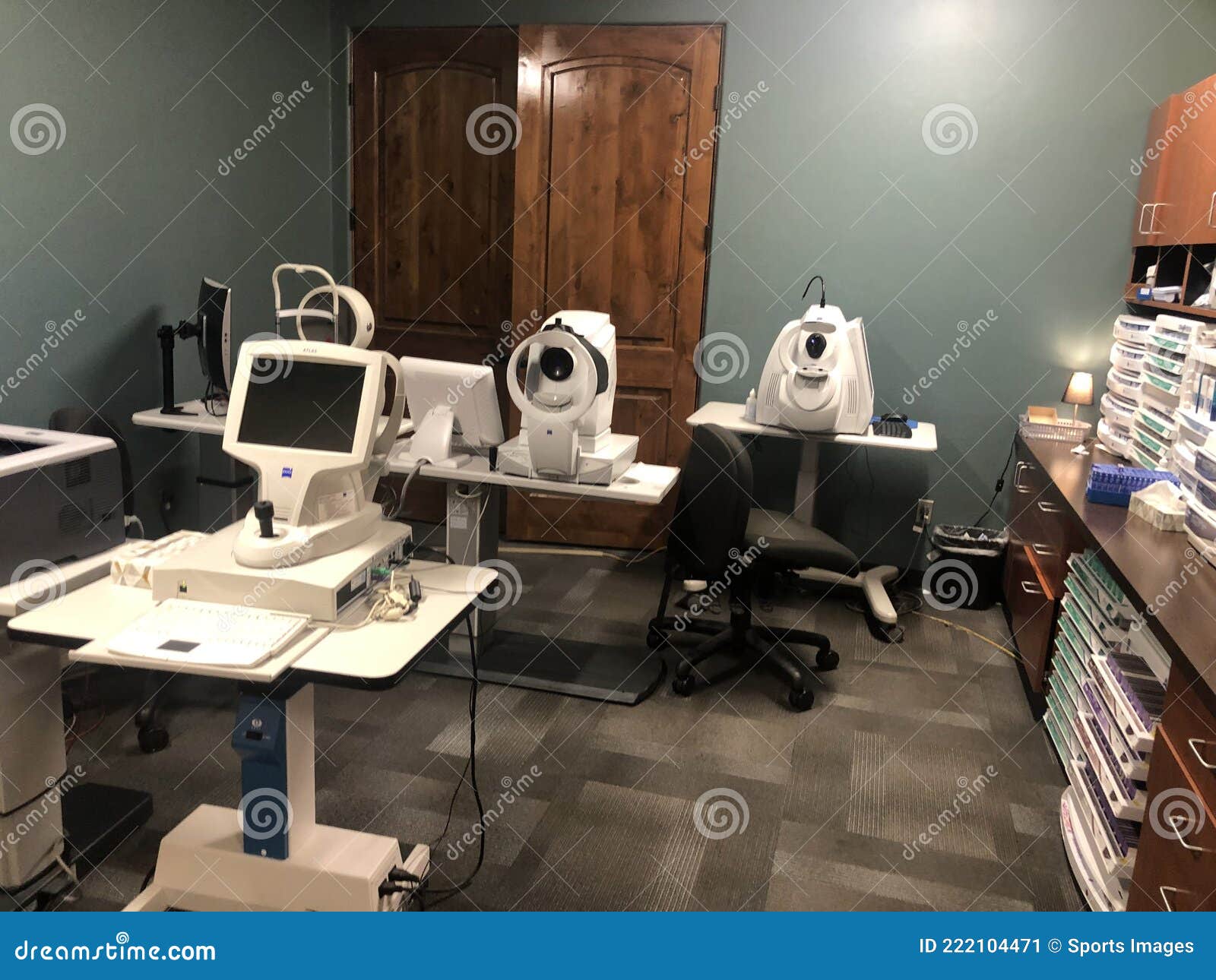 Eye Doctor Examining Equipment. Editorial Photo - Image of laser ...