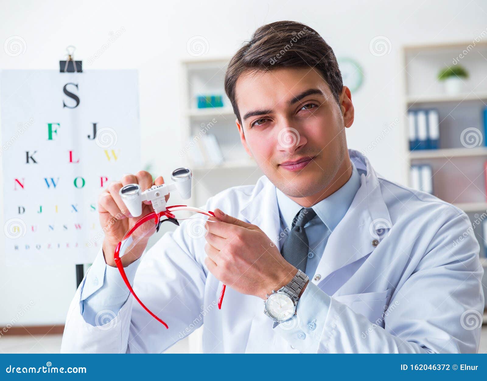 Eye Doctor in Eyecare Concept in Hospital Stock Photo - Image of myopia ...