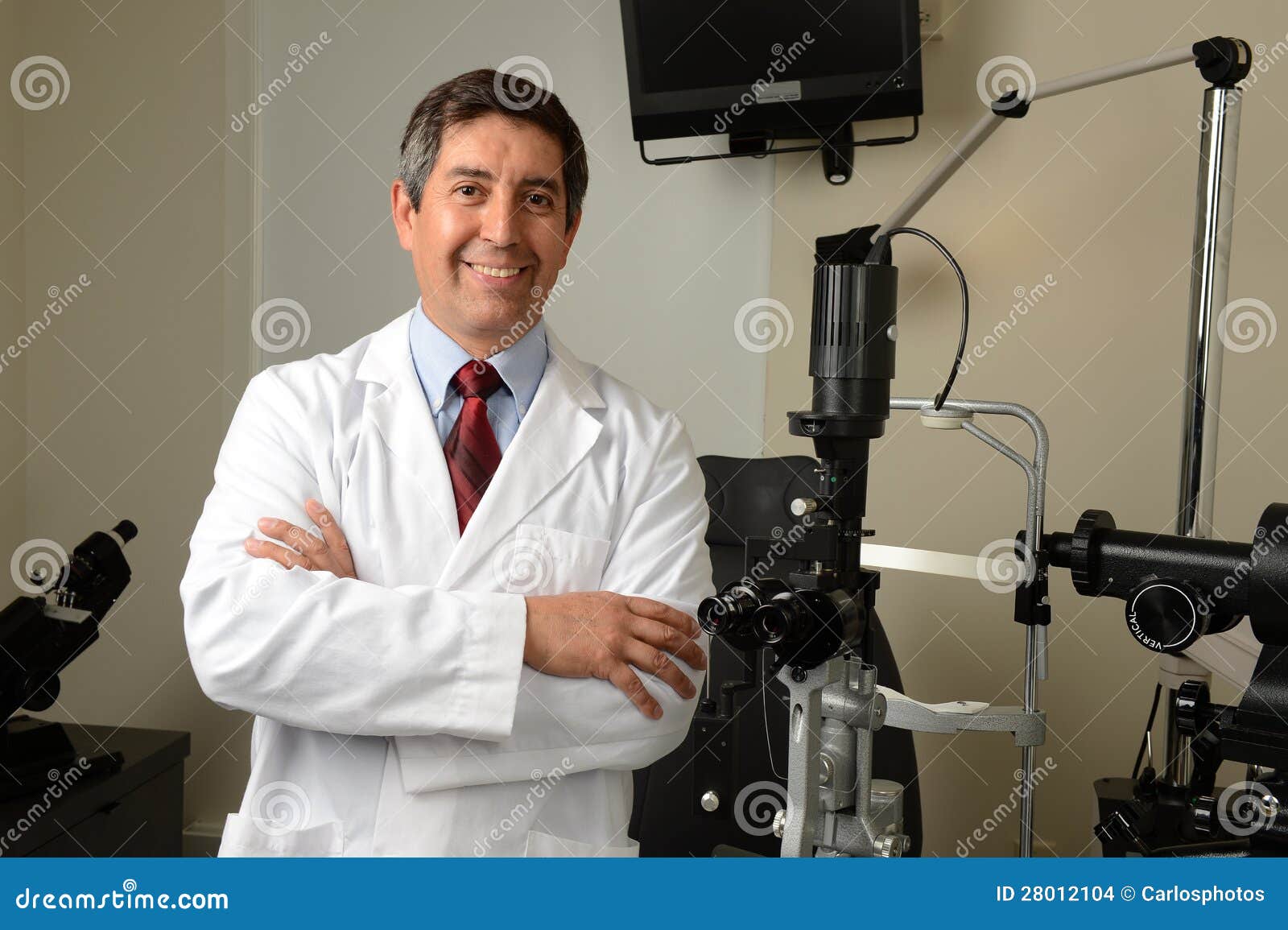 Eye Doctor in His Office with Istruments Stock Photo - Image of ...