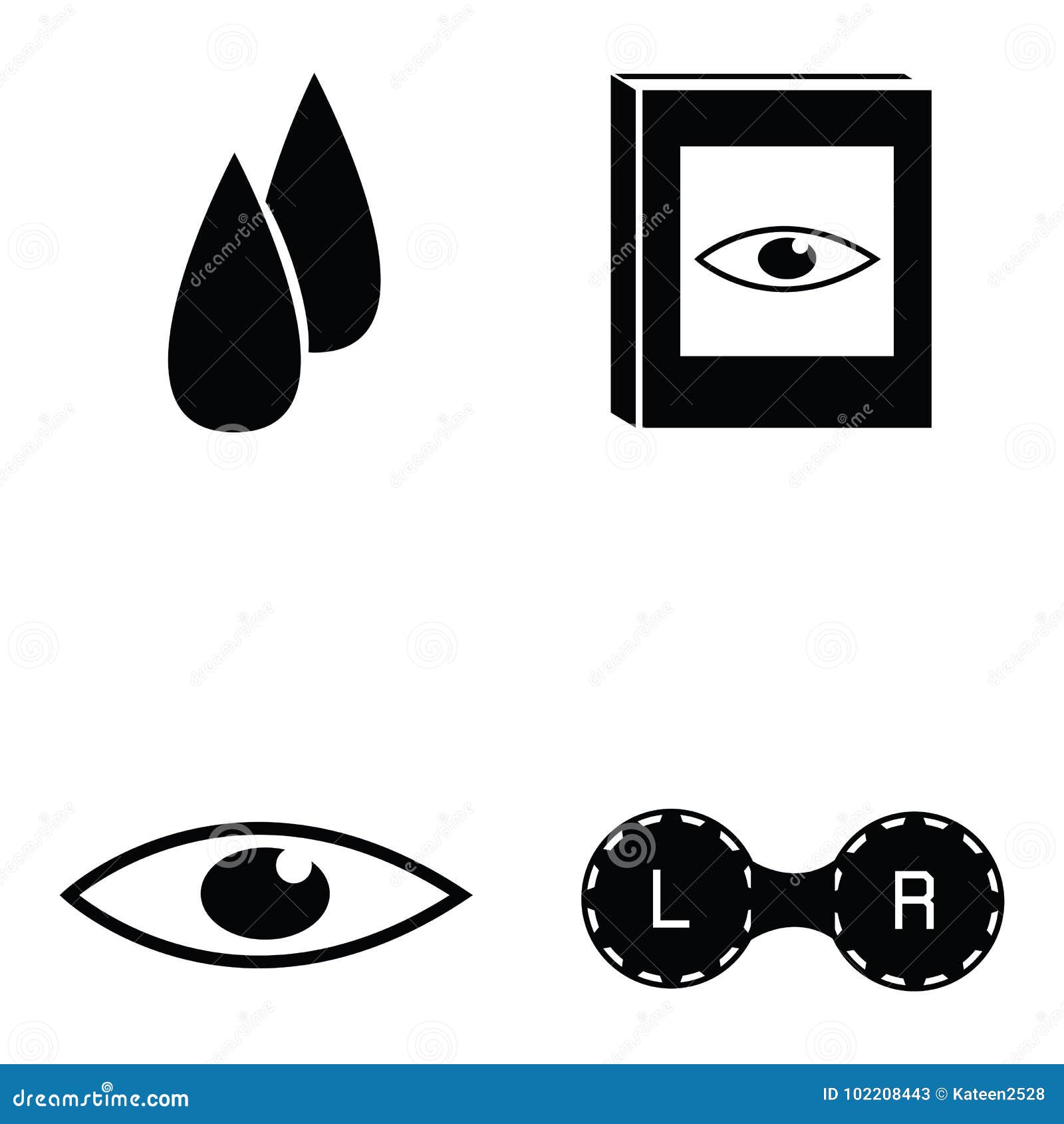 Eye doctor icon set stock vector. Illustration of eyesight - 102208443