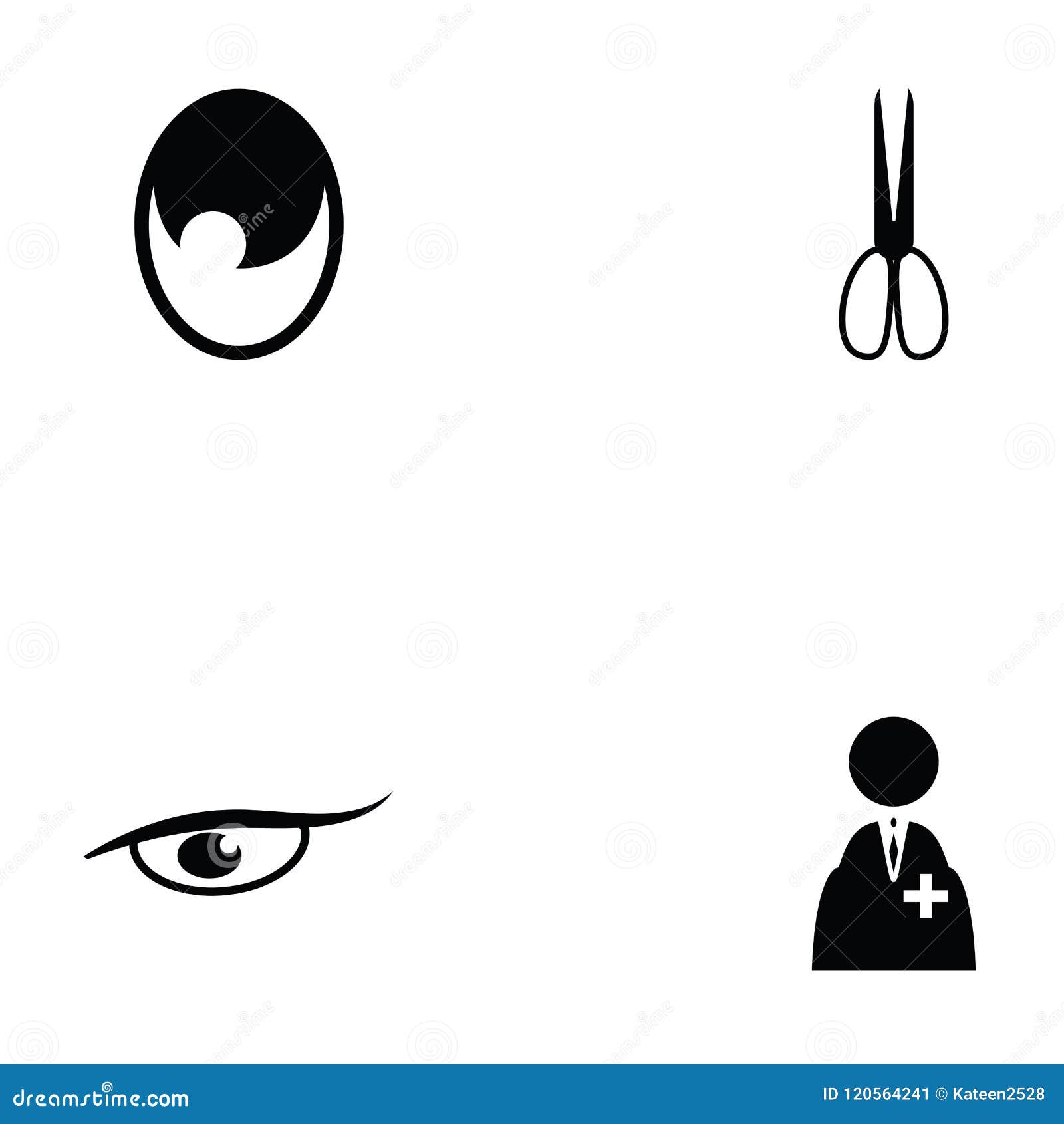 Eye doctor icon set stock vector. Illustration of optical - 120564241