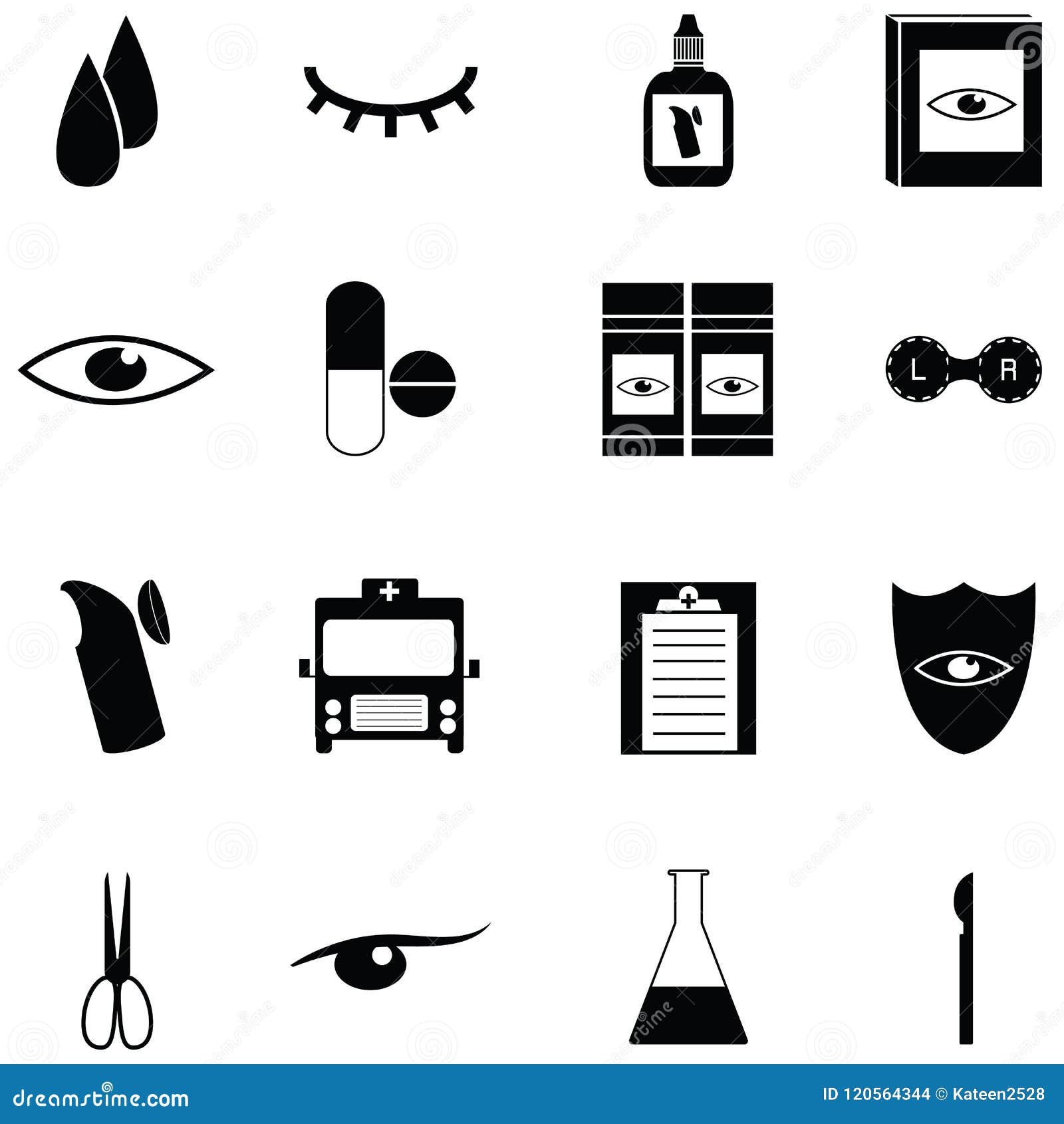 Eye doctor icon set stock vector. Illustration of doctor - 120564344