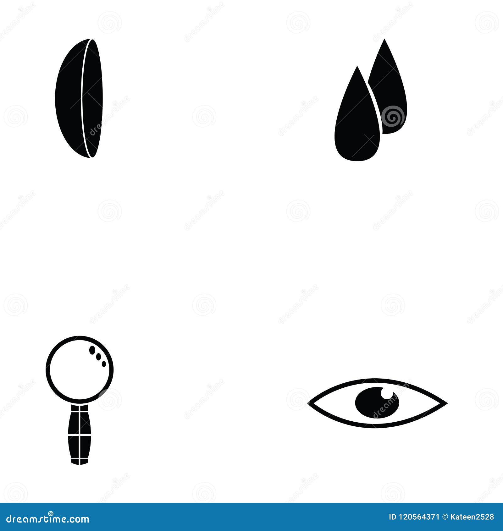 Eye doctor icon set stock vector. Illustration of medicine - 120564371