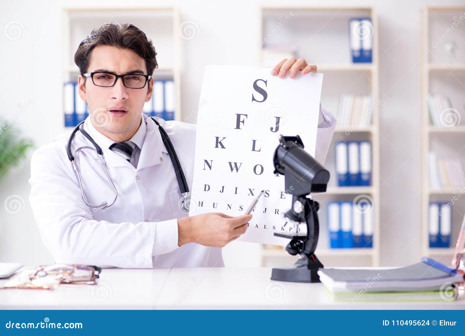 The Eye Doctor in Medical Concept Stock Photo - Image of diagnostic ...