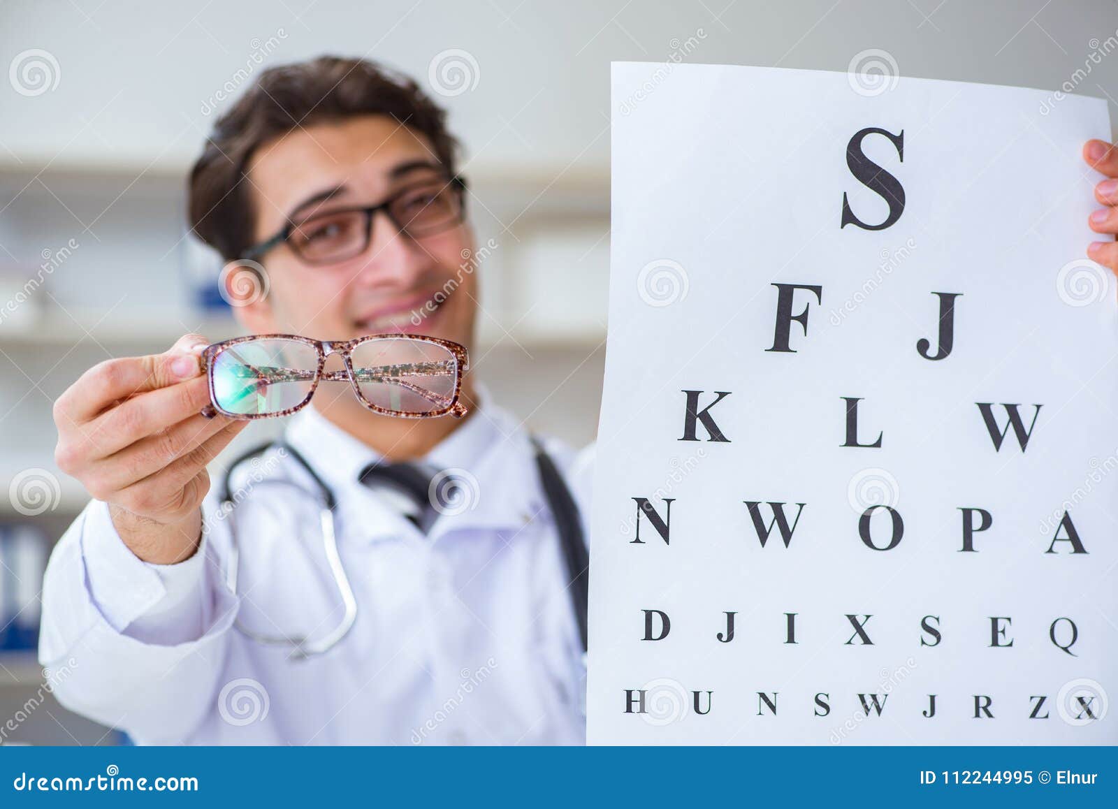 The Eye Doctor in Medical Concept Stock Image - Image of board, eyewear ...