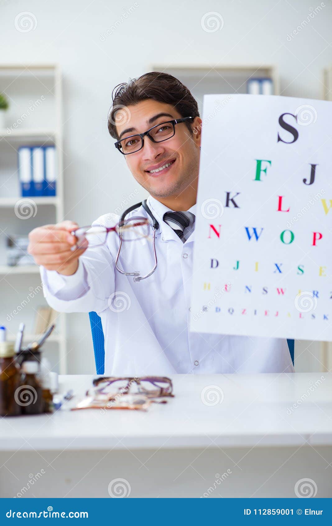The Eye Doctor in Medical Concept Stock Image - Image of issue ...