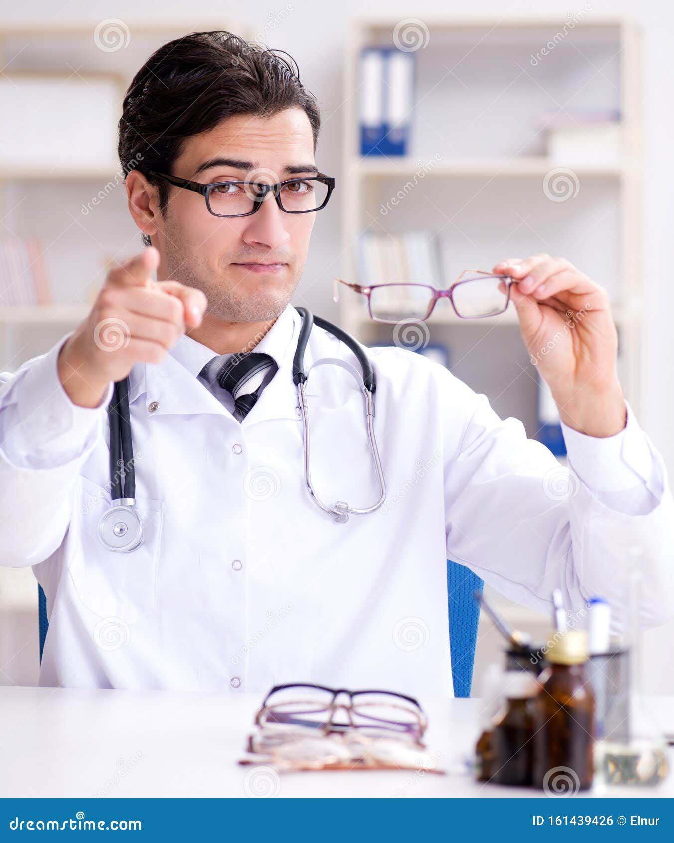 The Eye Doctor in Medical Concept Stock Photo - Image of exam ...