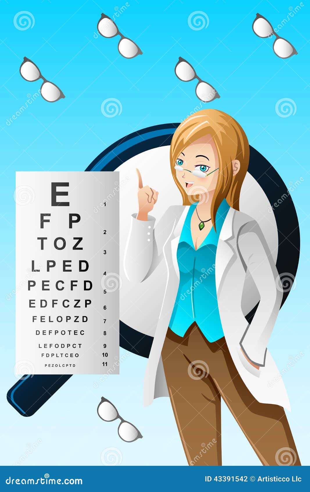 Eye doctor stock vector. Illustration of glasses, professional - 43391542