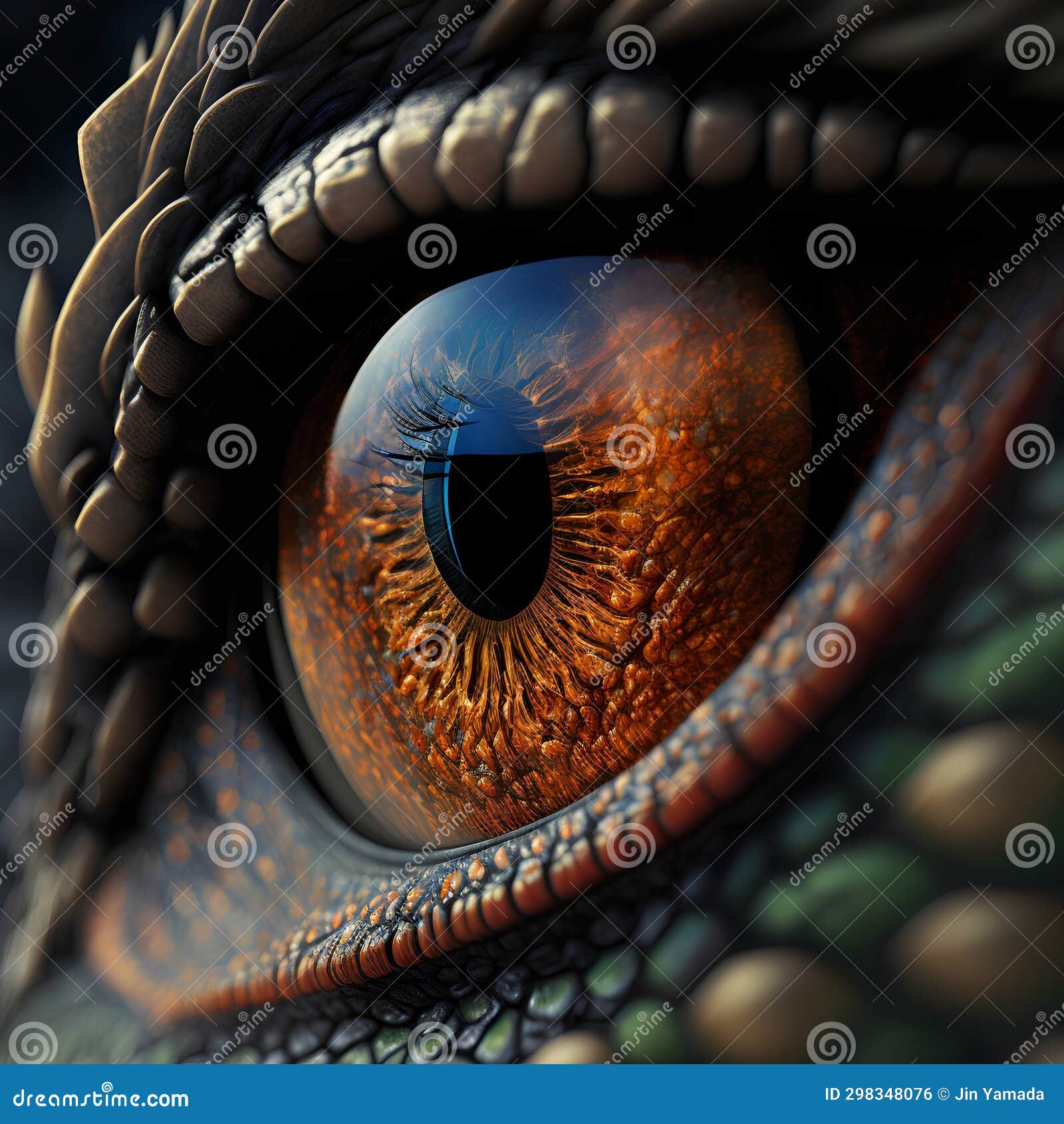 Eye of a Dragon. 3D Illustration. Computer Generated Image Stock ...