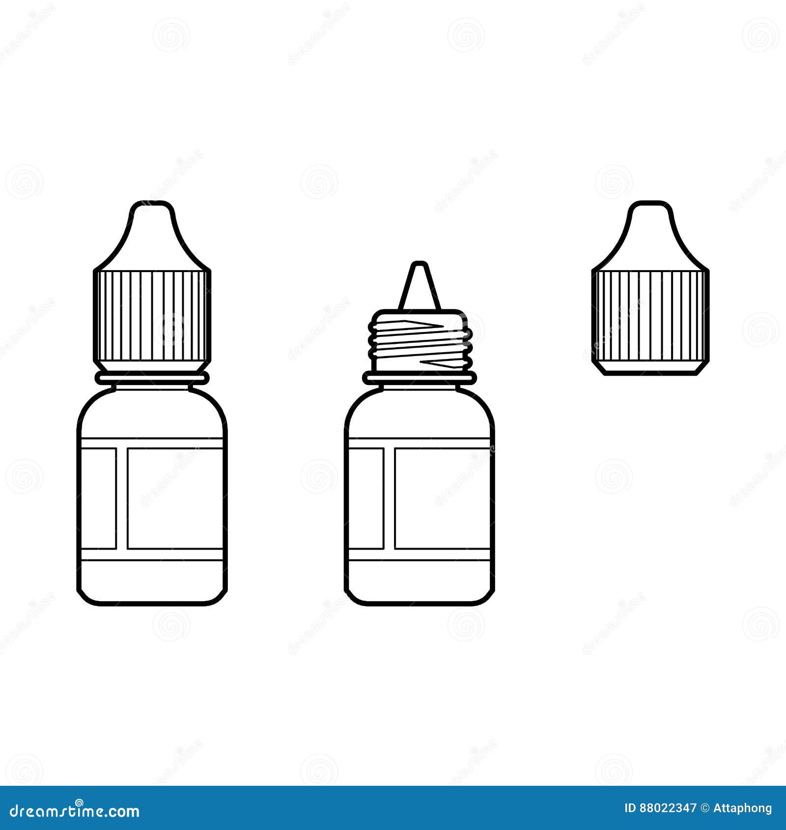 Eye Drop Bottle Isolate on White Background Vector Stock Vector ...