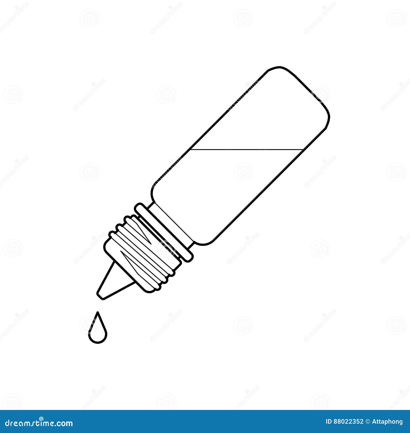Eye Drop Bottle Isolate on White Background Vector Stock Vector ...