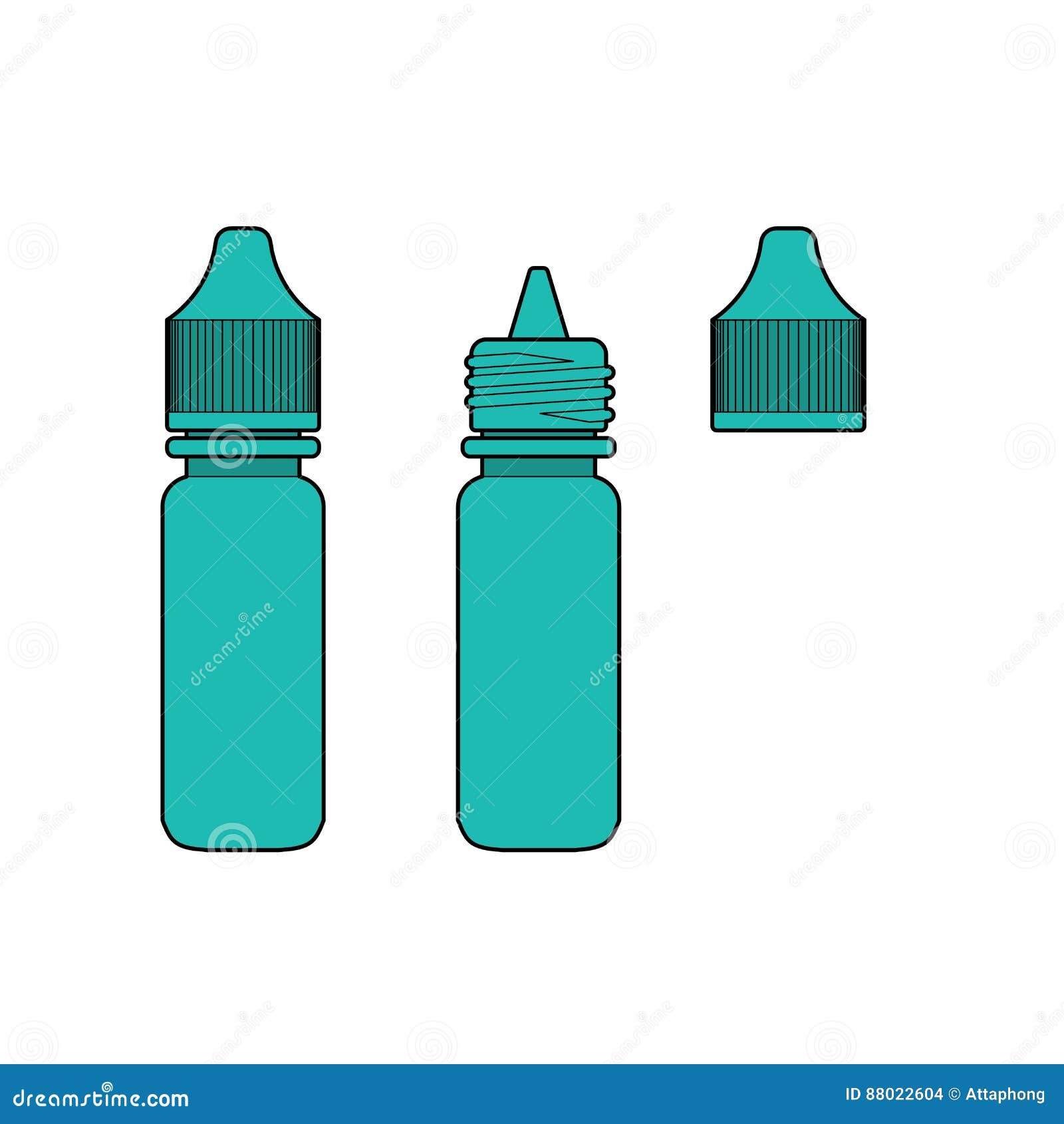 Eye Drop Bottle Isolate on White Background Vector Stock Vector ...