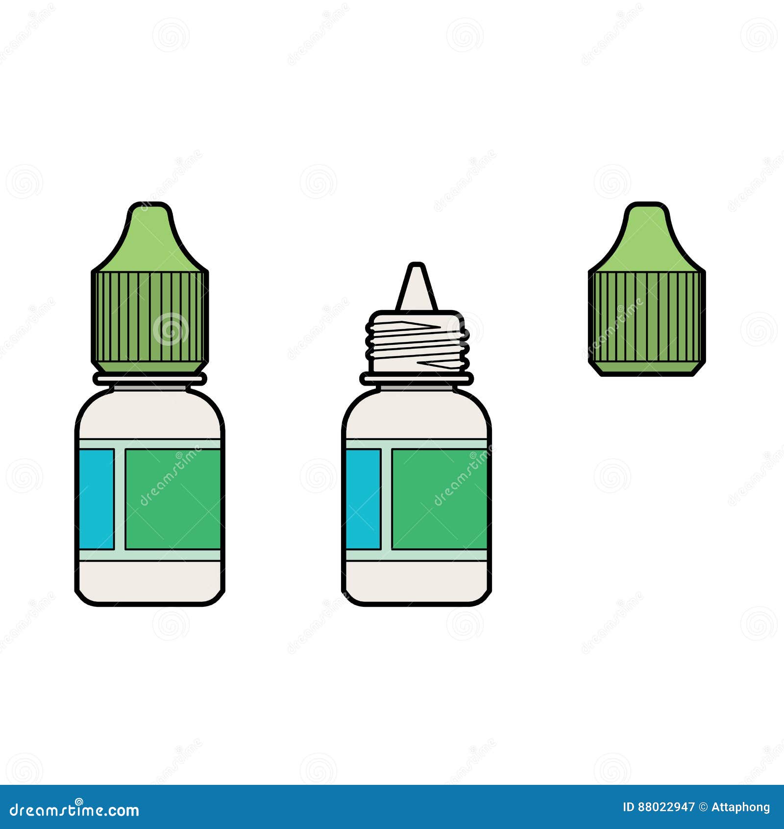 Eye Drop Bottle. Young Man Applying Eye Drop To His Eye. How To Vector ...
