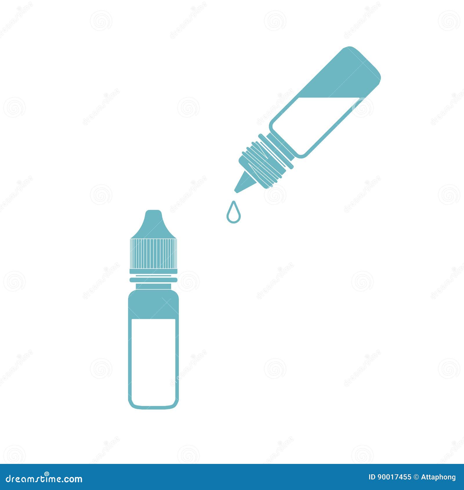 Eye Drop Bottle. Young Man Applying Eye Drop To His Eye. How To Vector ...