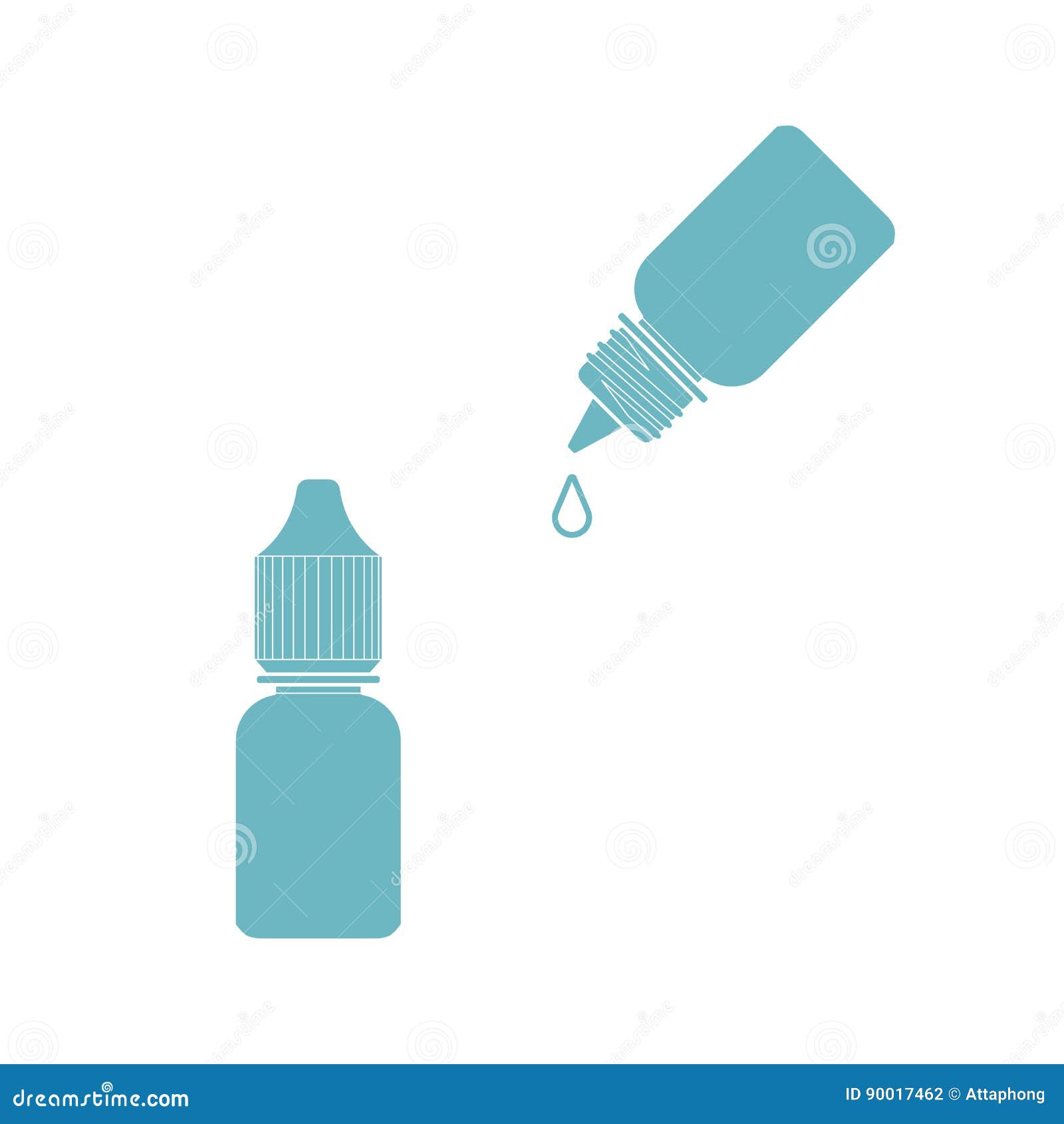 Eye Drop Bottle Isolate on White Background Vector Stock Vector ...