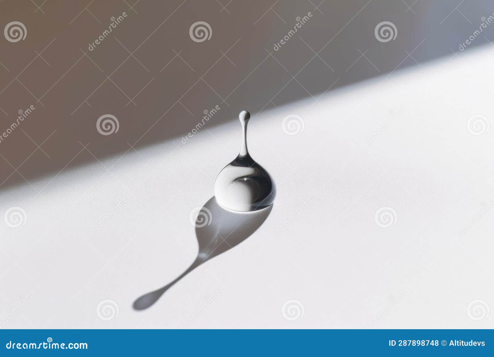 Eye Drop Droplet Casting a Shadow on a White Surface Stock Photo ...