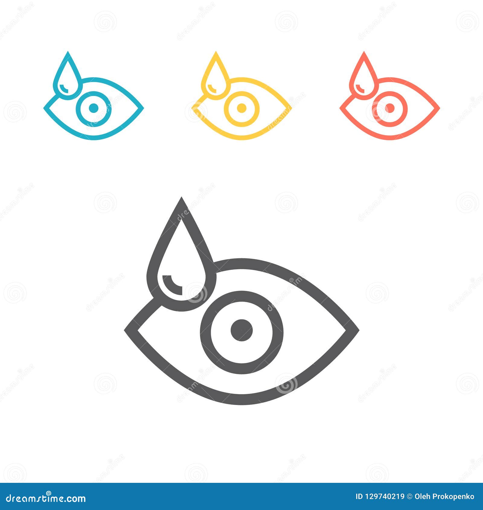 Eye Drop Icon. Vector Sign for Web Graphics. Stock Vector ...
