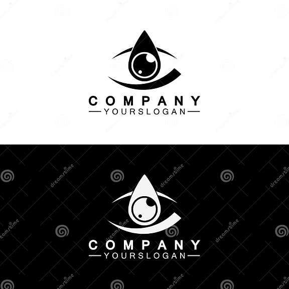 Eye Drop Logo Icon Design Template Stock Vector - Illustration of ...
