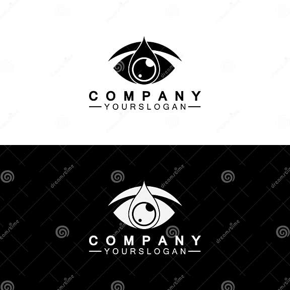 Eye Drop Logo Icon Design Template Stock Vector - Illustration of ...