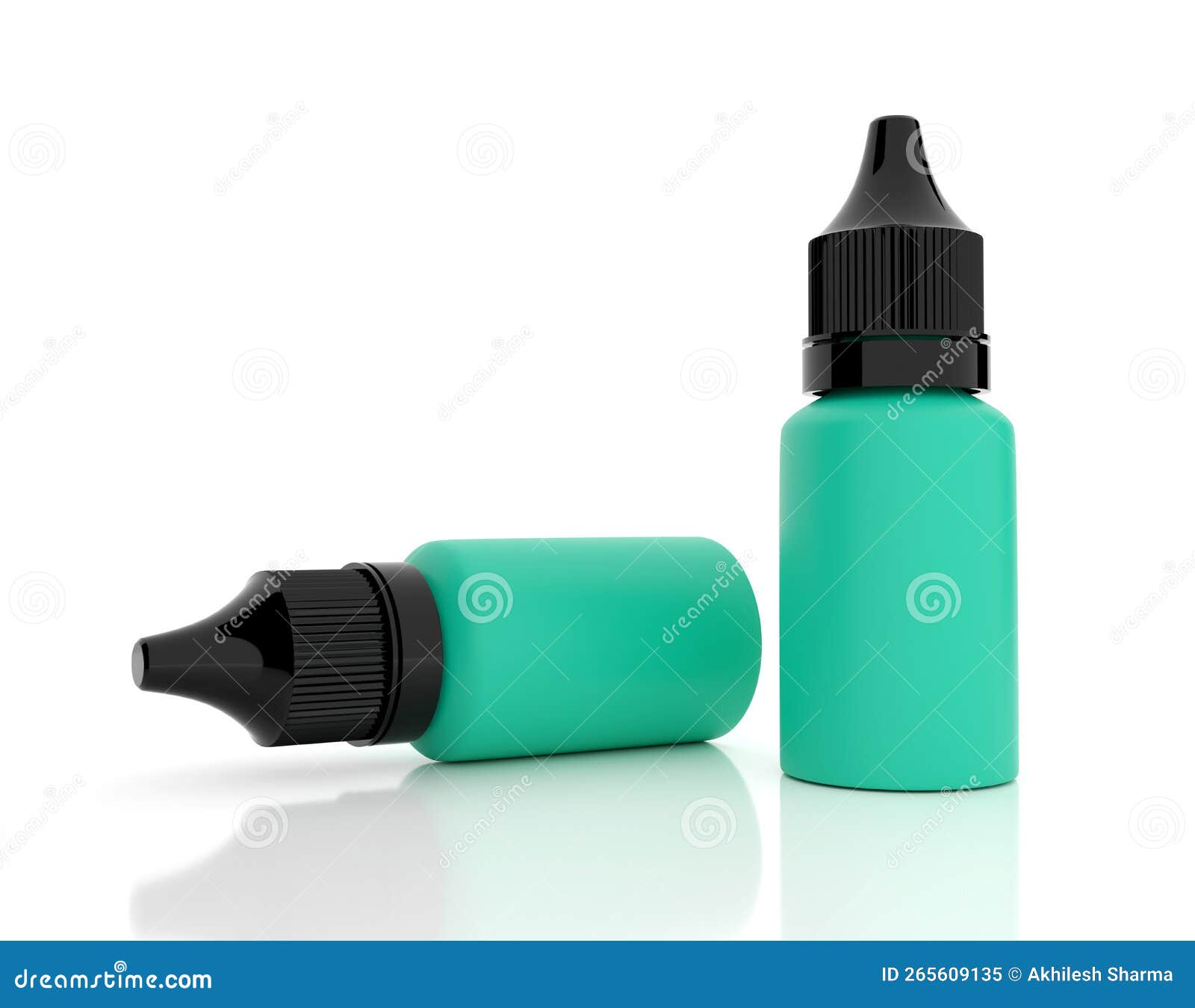 Eye Drop or Nasal Drop Bottle Mockup Isolated on White Background - 3D ...