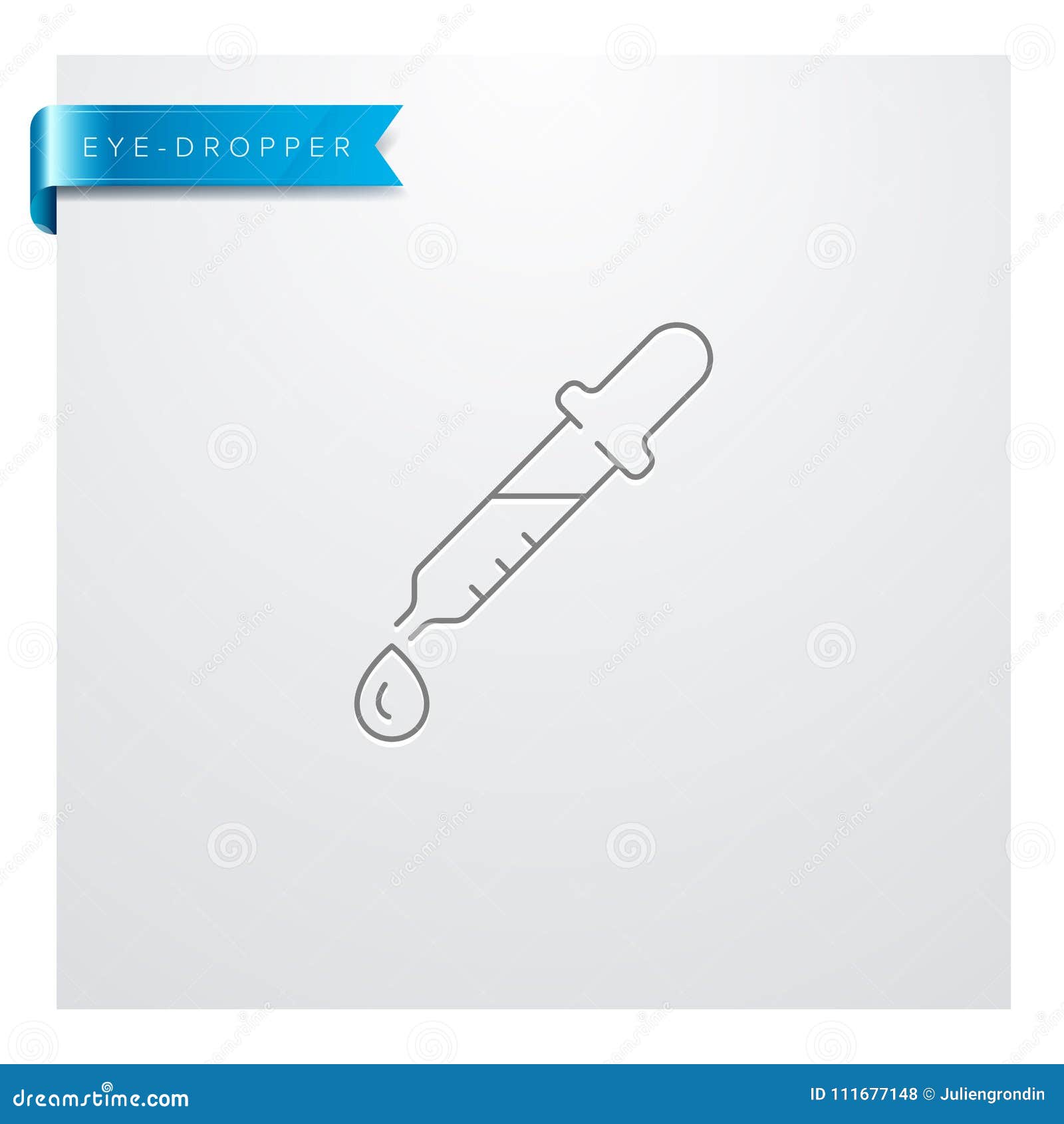 Dropper Line Icon Concept. Dropper Vector Linear Illustration, Symbol ...