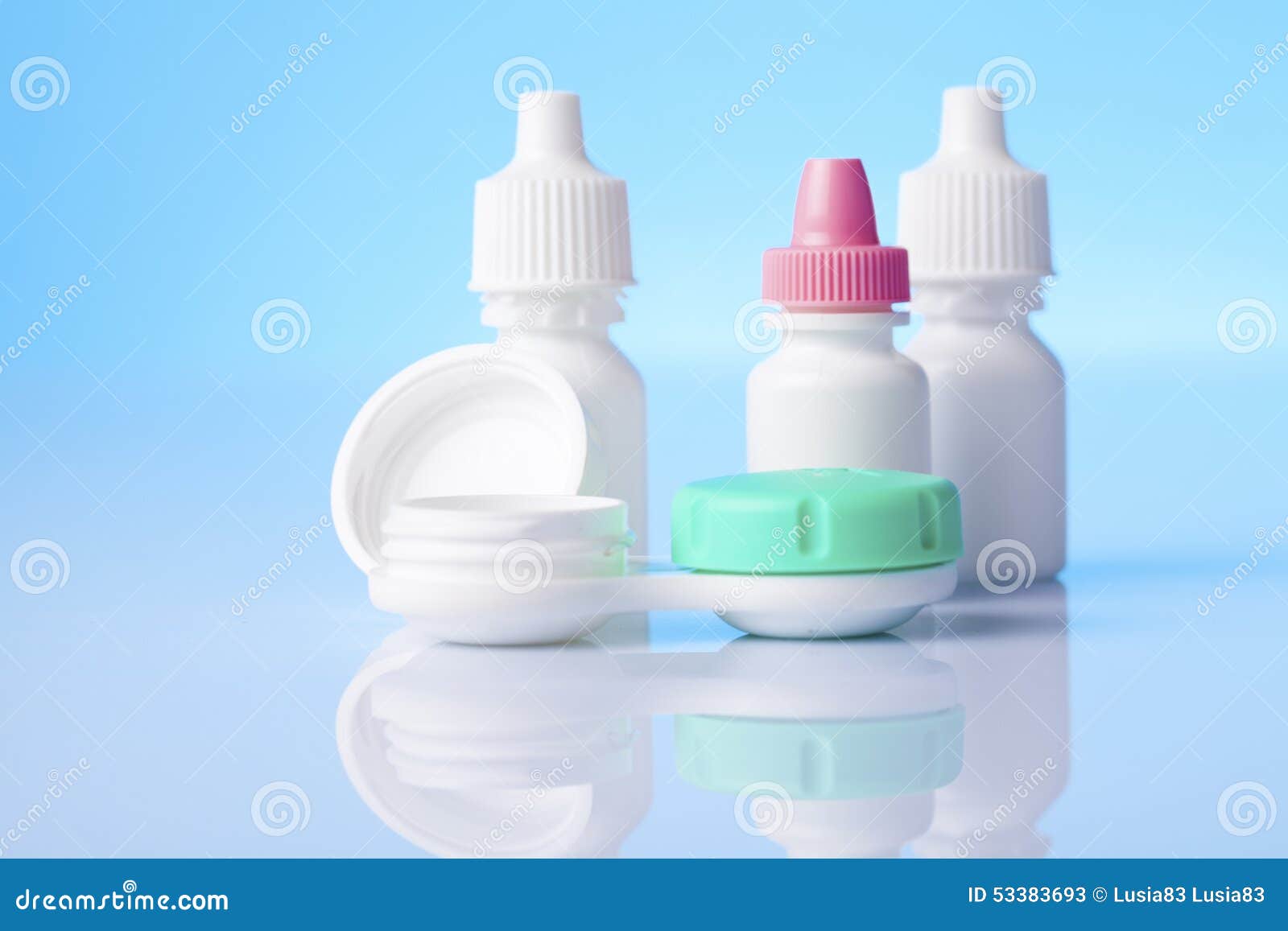 Eye Drops on Blue Background Stock Image - Image of blue, case: 53383693