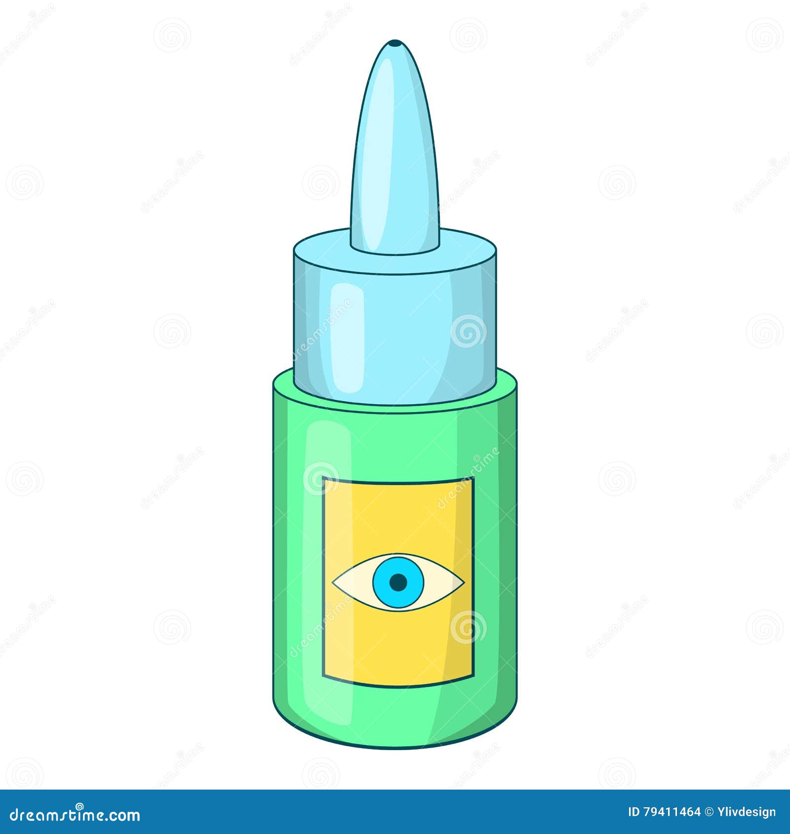 Eye Drops Bottle Icon, Cartoon Style Stock Vector - Illustration of ...