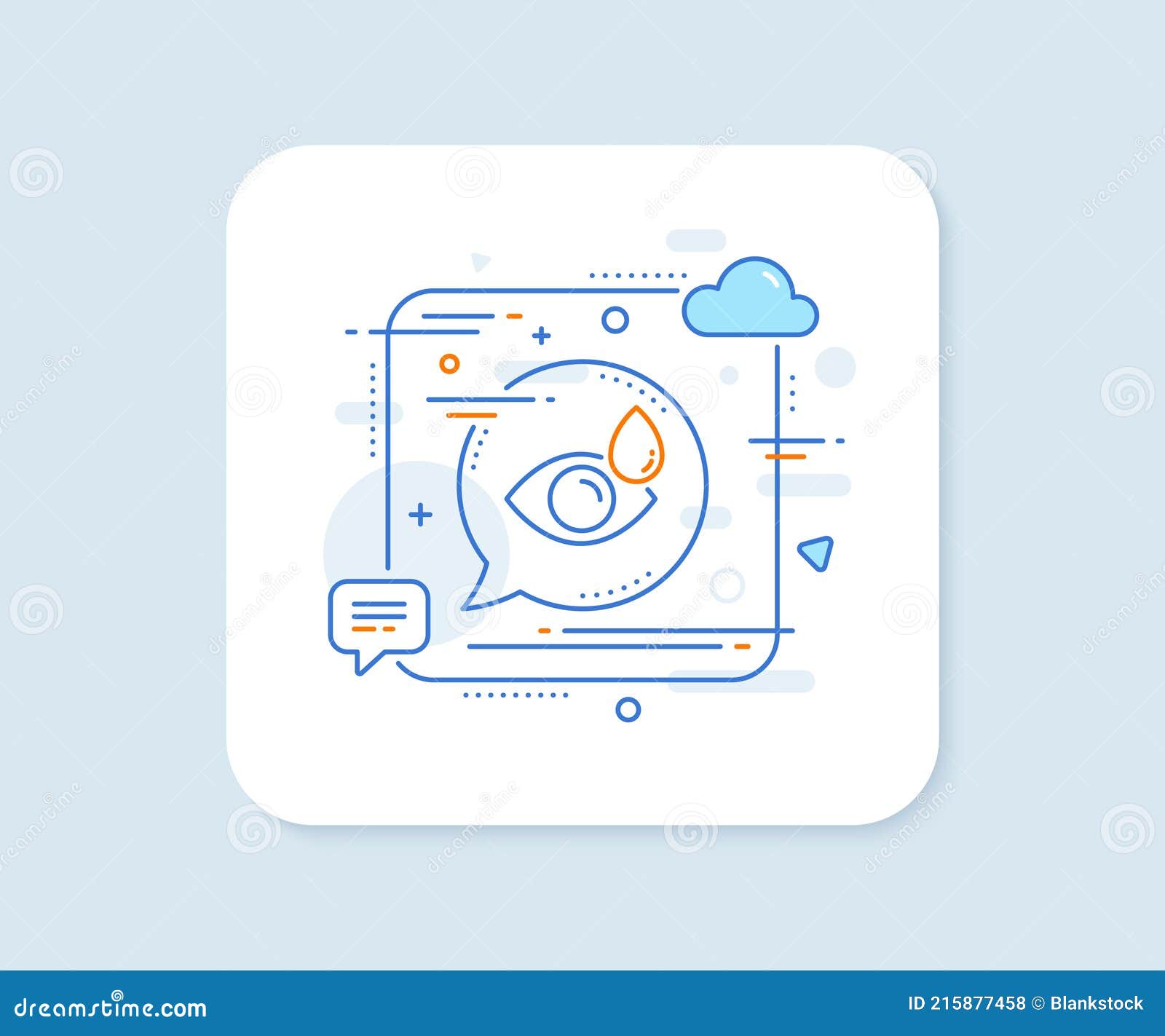 Eye Drops Line Icon. Oculist Clinic Sign. Optometry Vision. Vector ...