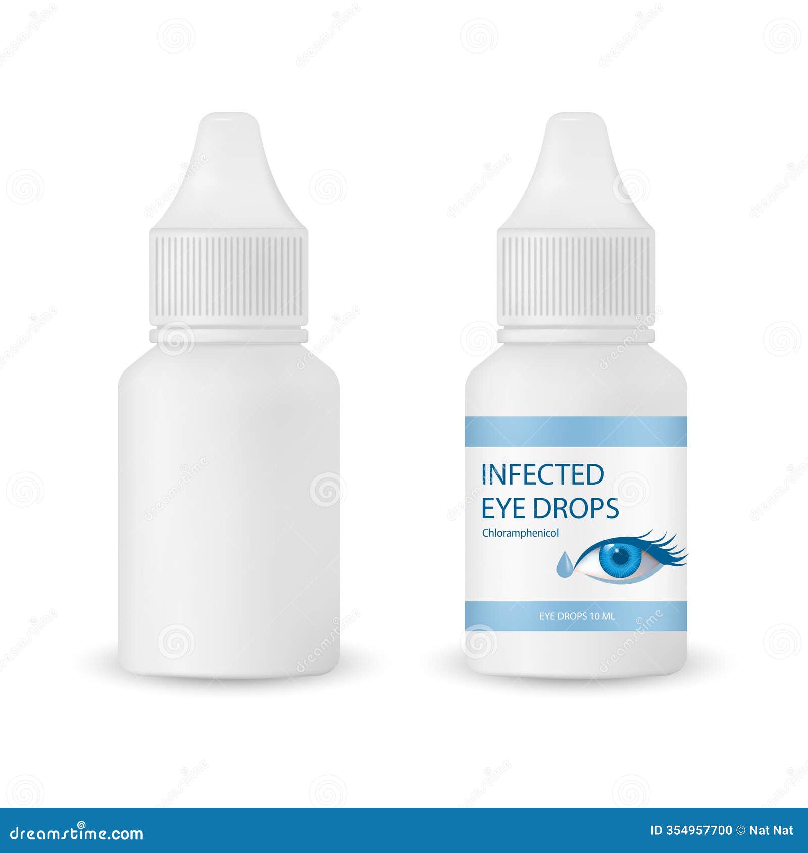 Eye Drops, Line Icon. Small Plastic Bottle with Text Vector Stock ...