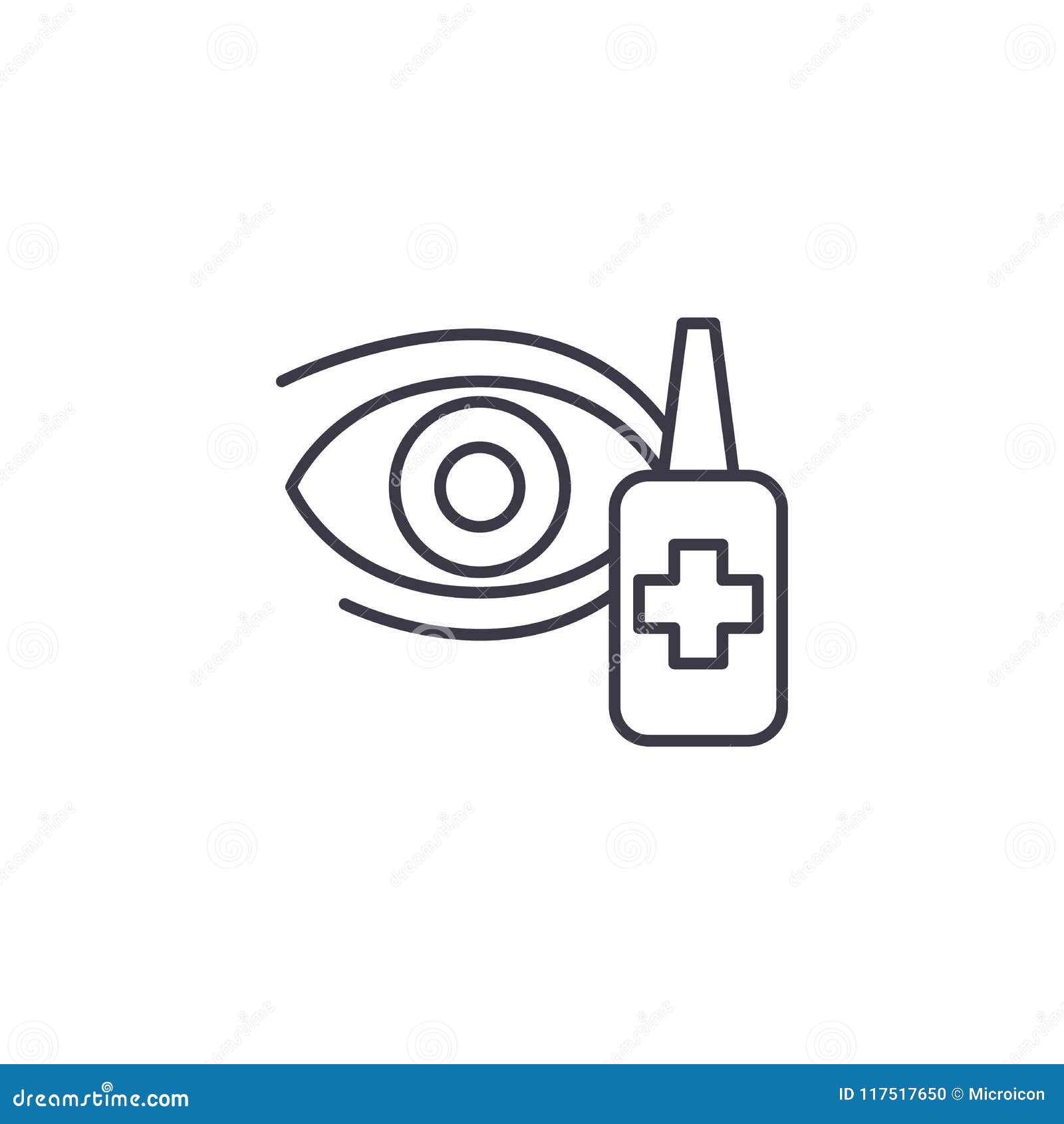 Eye Drops Linear Icon Concept. Eye Drops Line Vector Sign, Symbol ...