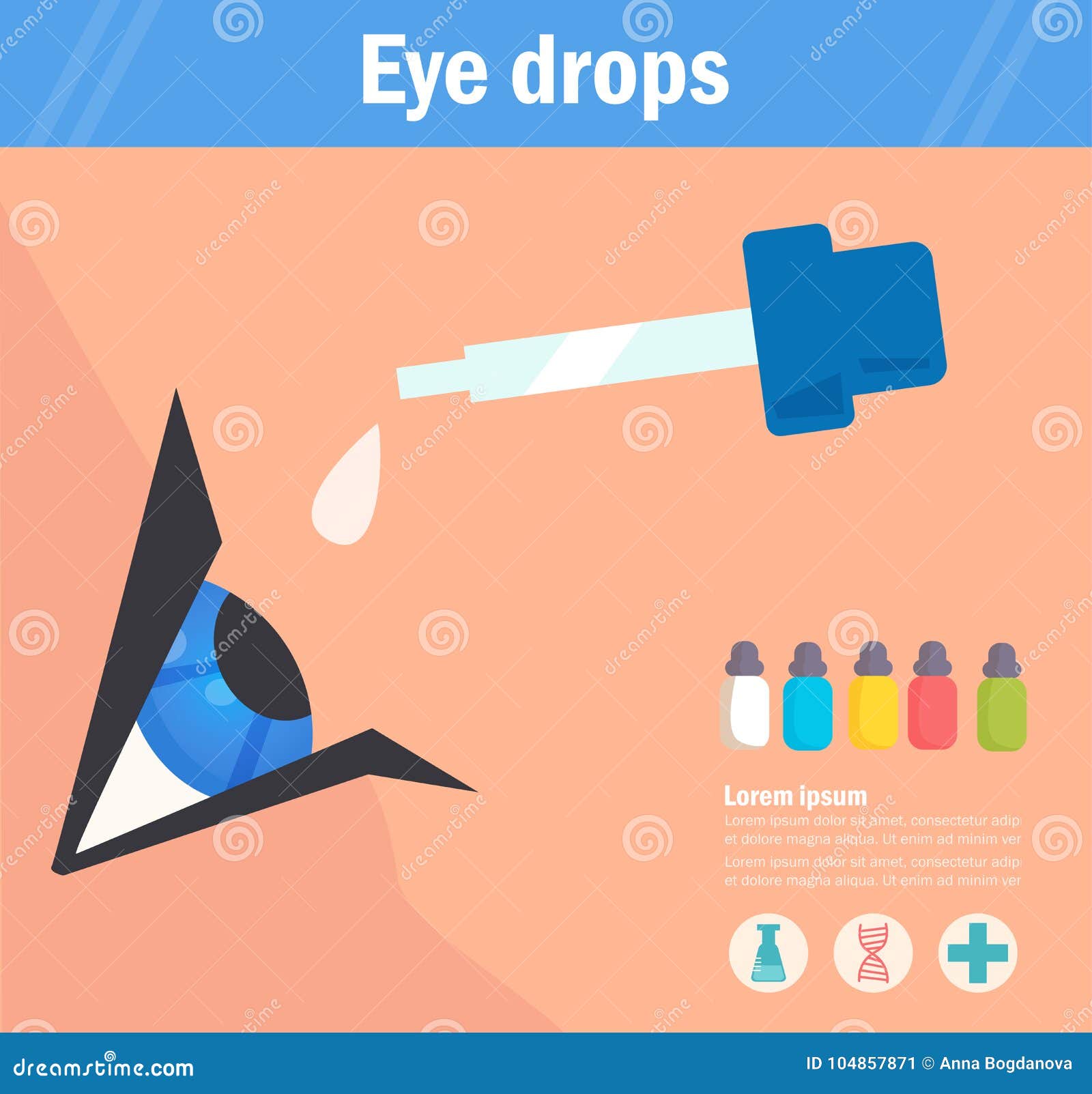 Eye Drops. Vector. Cartoon. Stock Vector - Illustration of drawing ...
