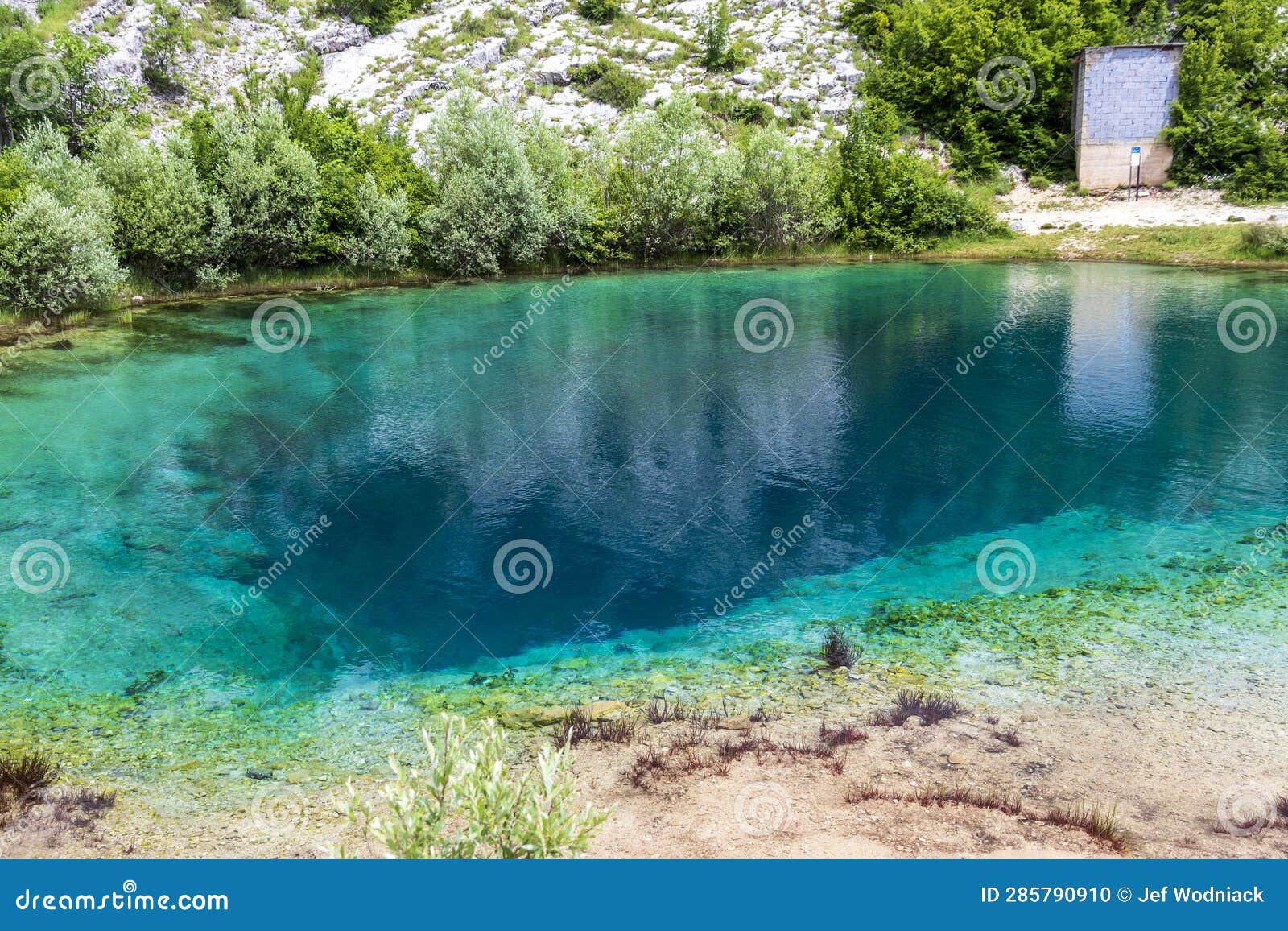 Eye of the Earth, Spring of Cetina River in Croatia. Stock Photo ...
