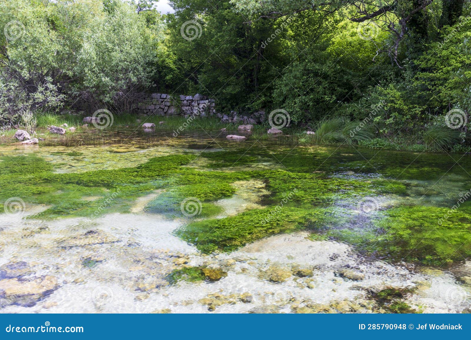 Eye of the Earth, Spring of Cetina River in Croatia. Stock Photo ...
