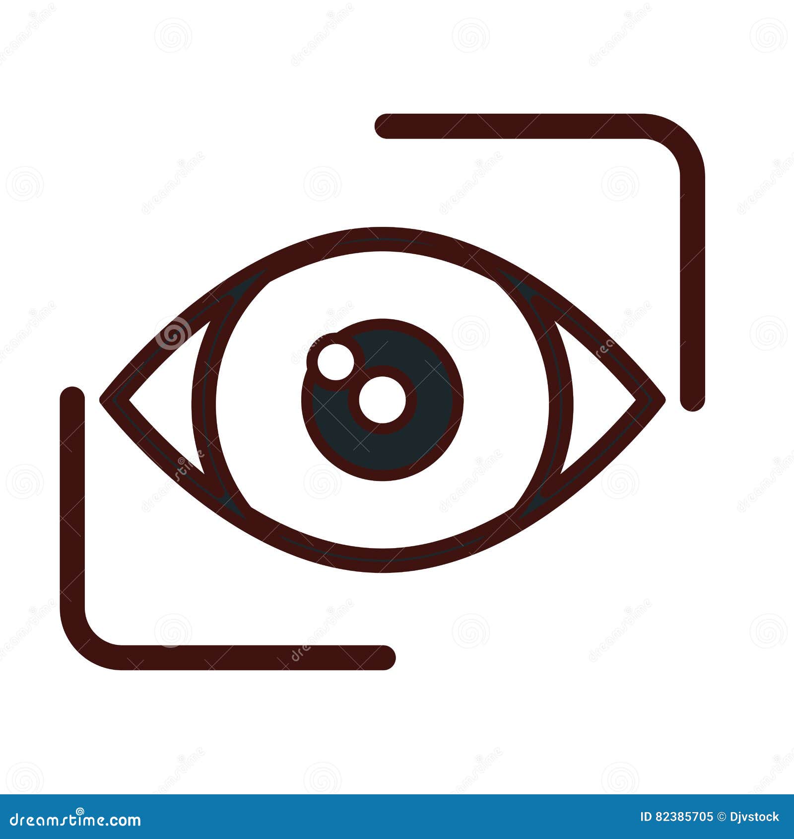 Eye emblem icon image stock vector. Illustration of sight - 82385705