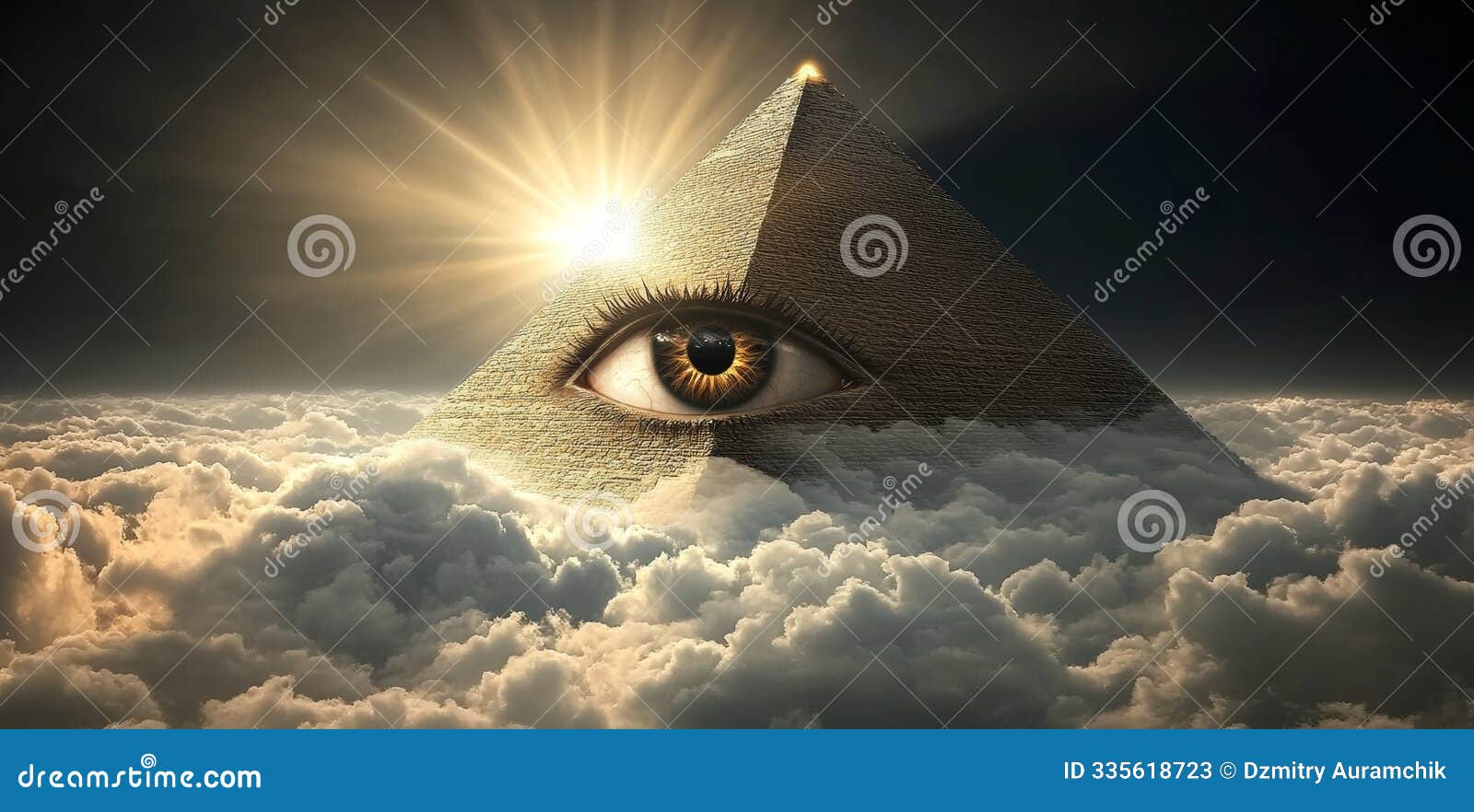 An Eye Enclosed in a Triangle Represents Providence. Stock Image ...