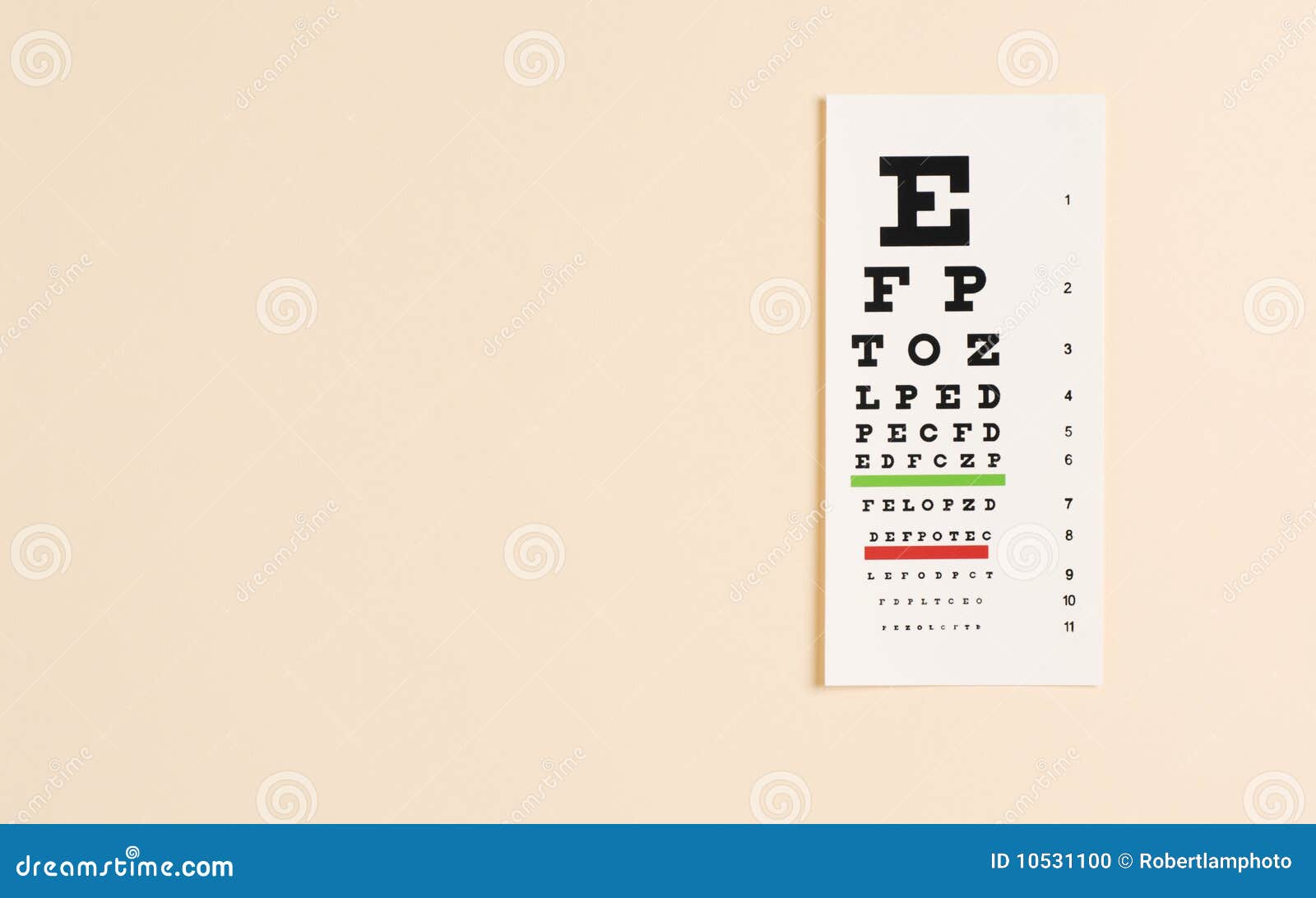 Eye exam chart stock photo. Image of medical, optometrist - 10531100