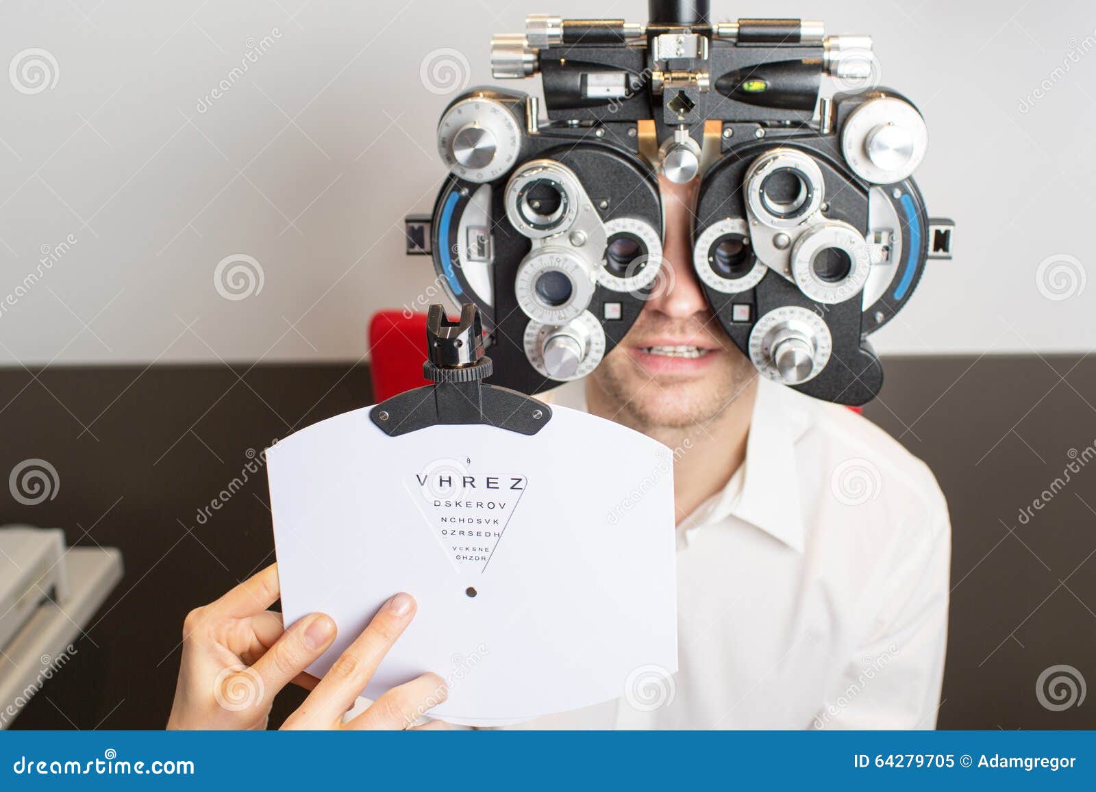 Eye exam stock image. Image of evaluate, ophtalmologist - 64279705