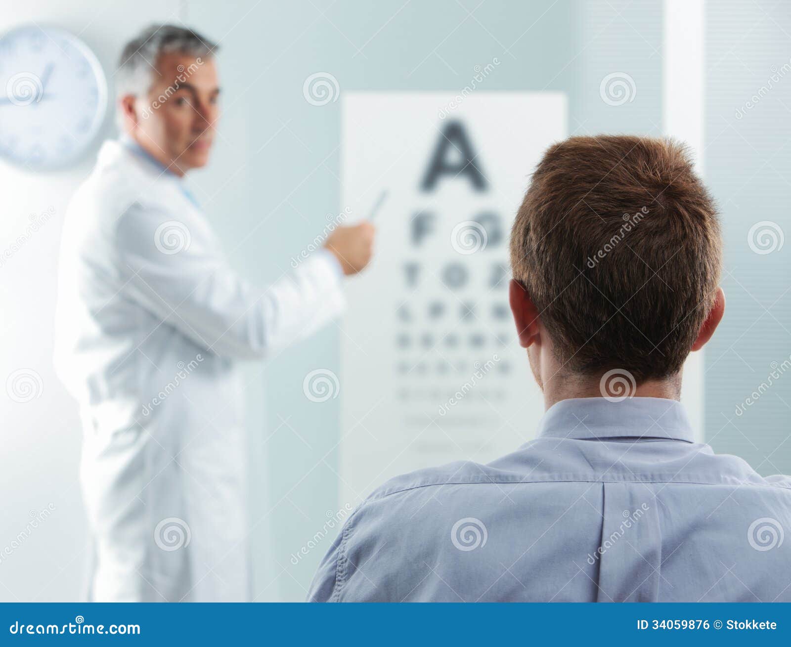 Eye exam stock photo. Image of adult, young, aged, coat - 34059876