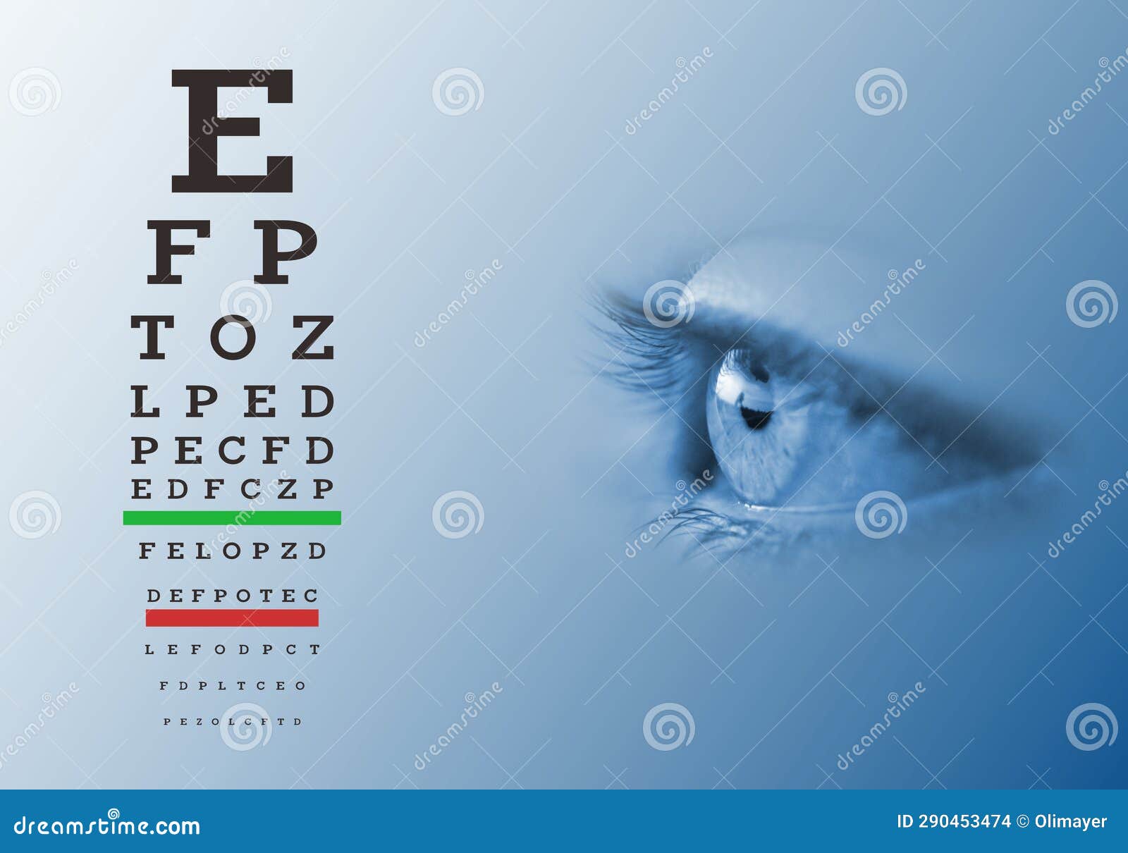Snellen scale vision test. stock illustration. Illustration of snellen ...