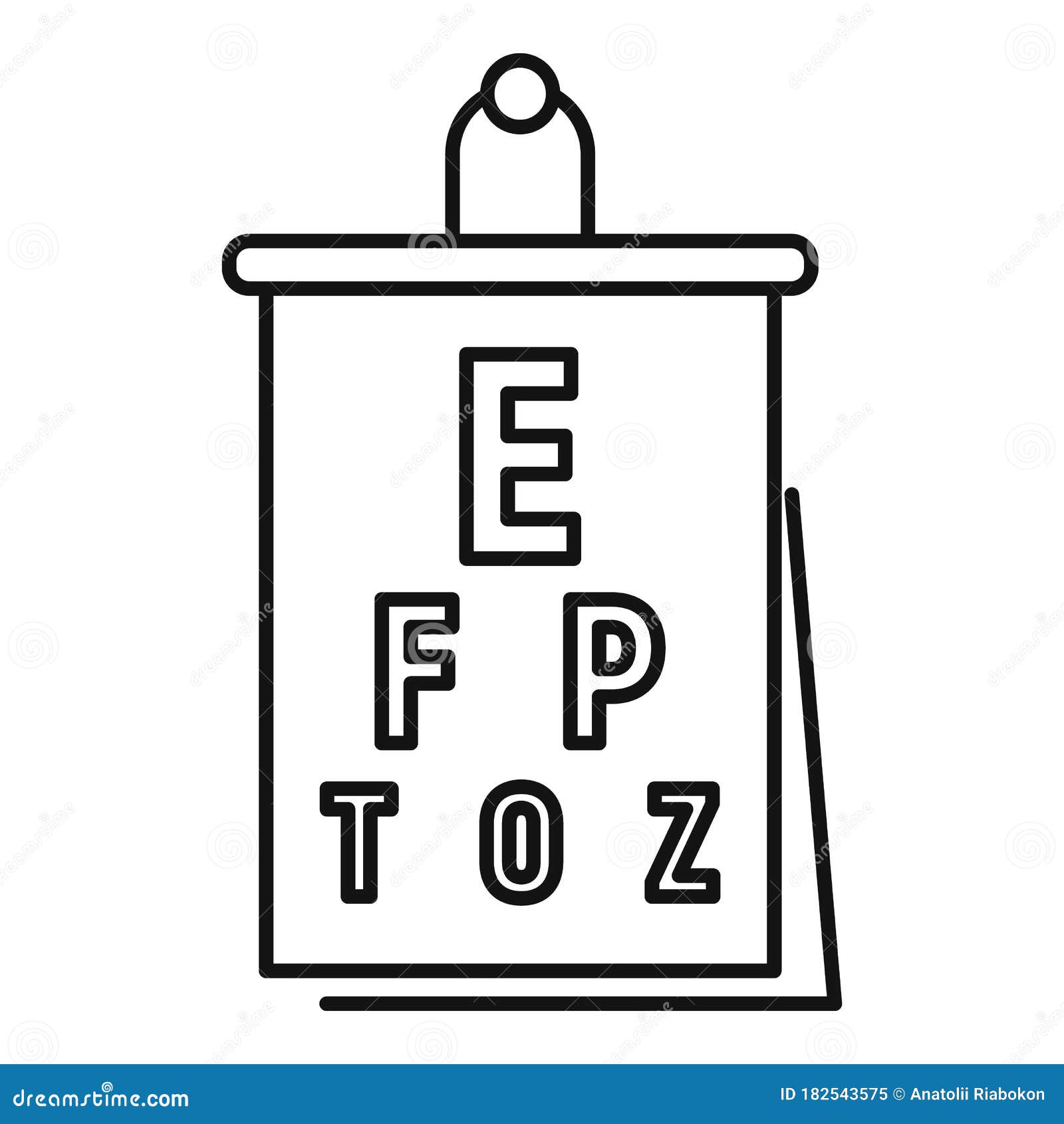 Eye Examination Banner Icon, Outline Style Stock Vector - Illustration ...