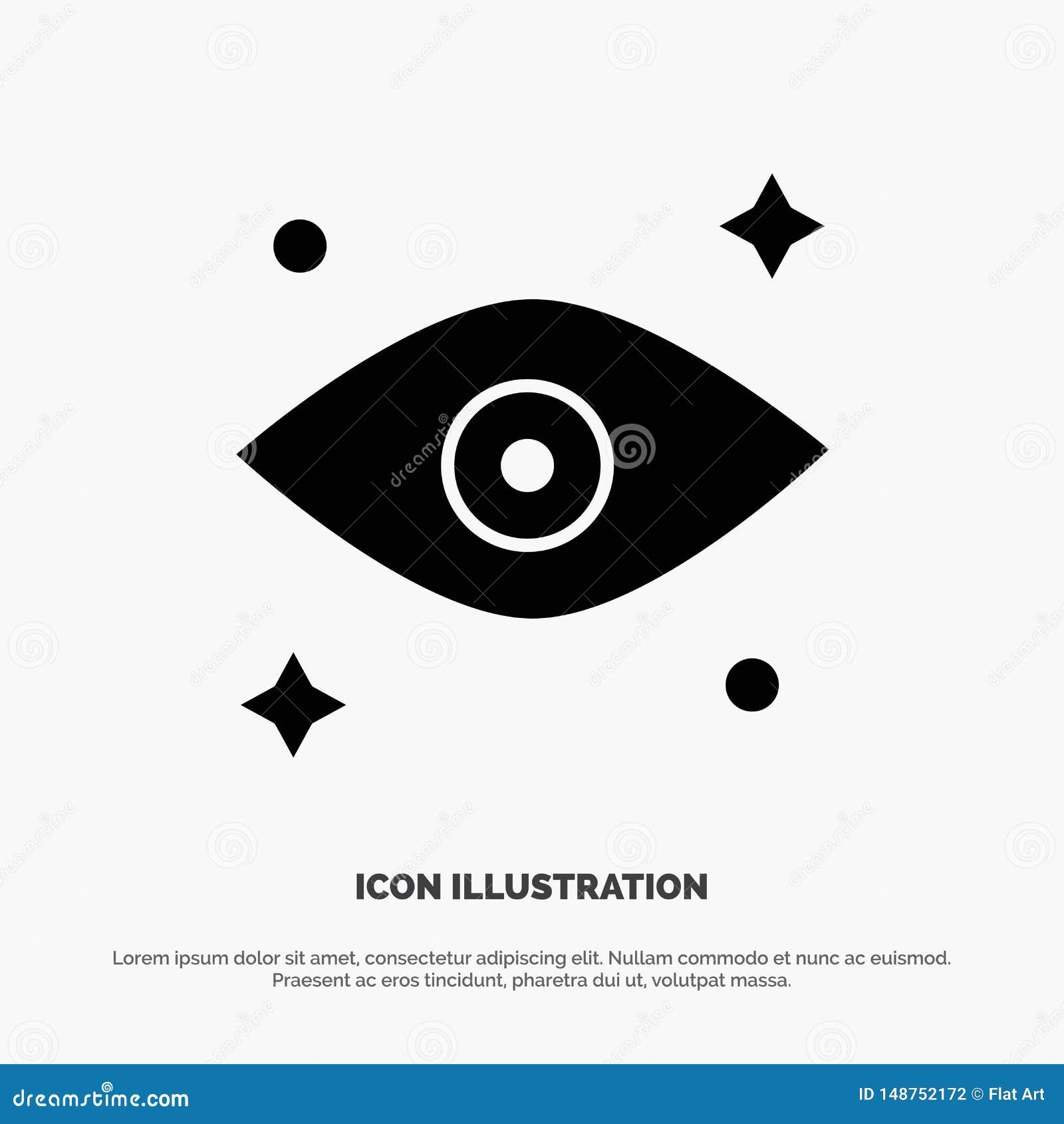 Eye, Eyes, Watching Solid Glyph Icon Vector Stock Vector - Illustration ...