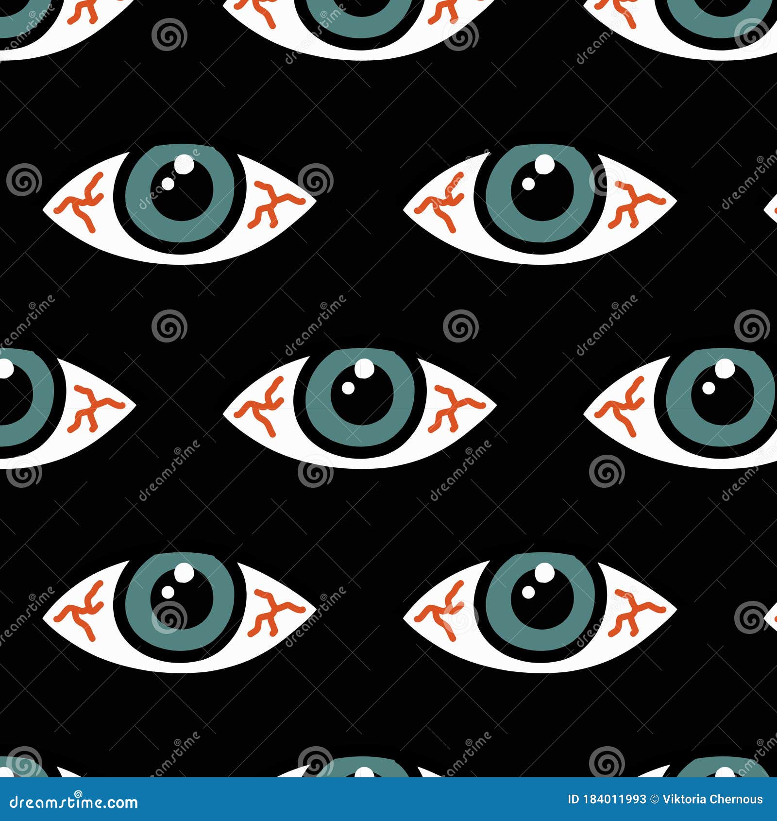 Eye Fatigue Seamless Doodle Pattern, Vector Illustration Stock ...