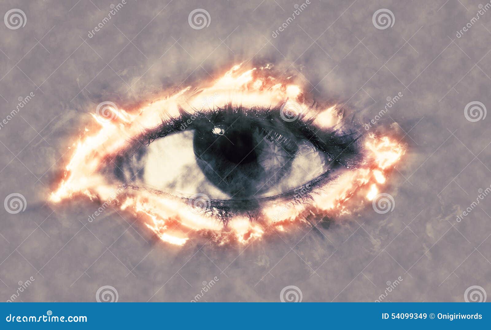 Eye on fire stock image. Image of eyeshadow, pupil, eyeball - 54099349
