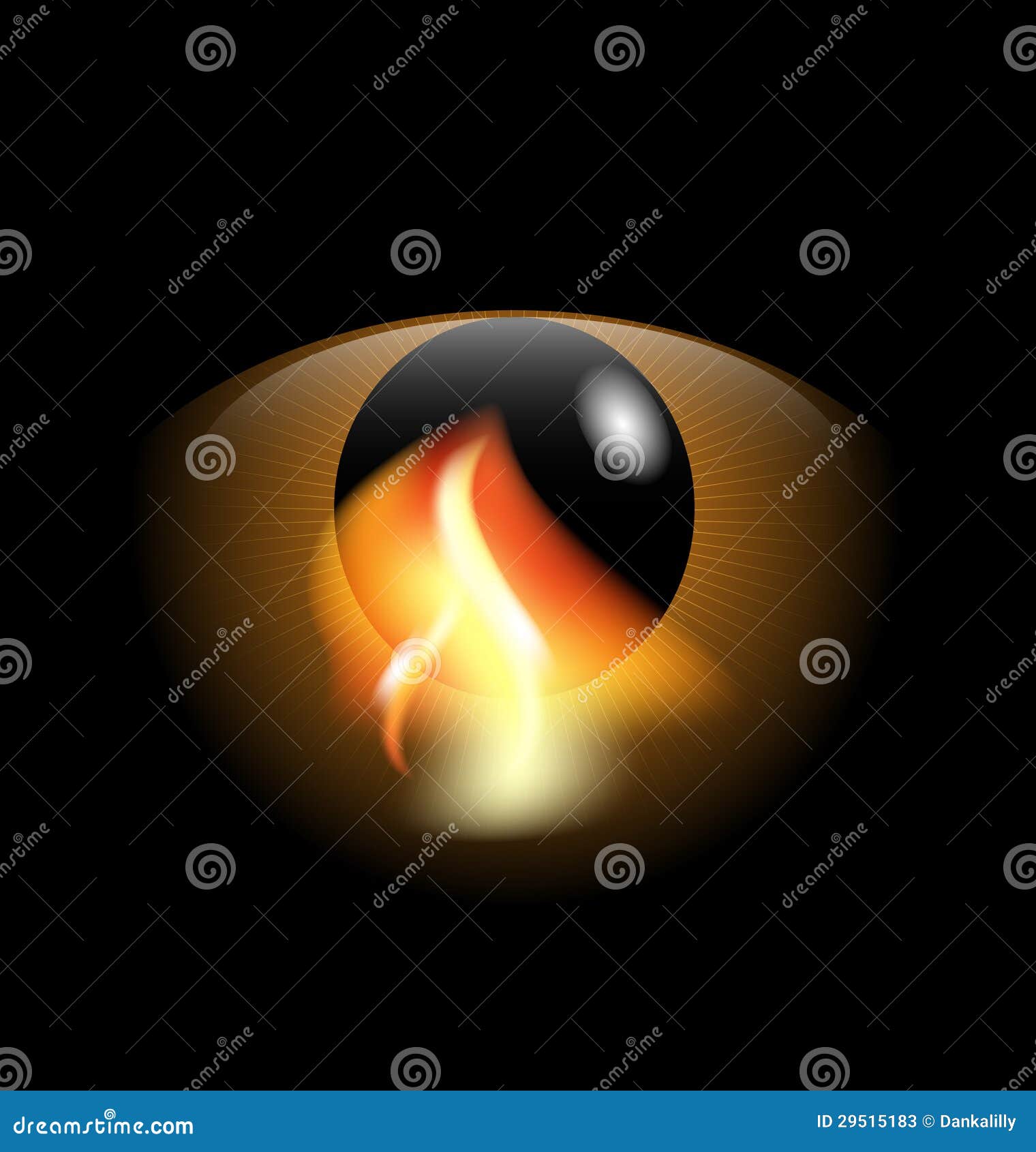 Eye and flame stock vector. Illustration of abstraction - 29515183